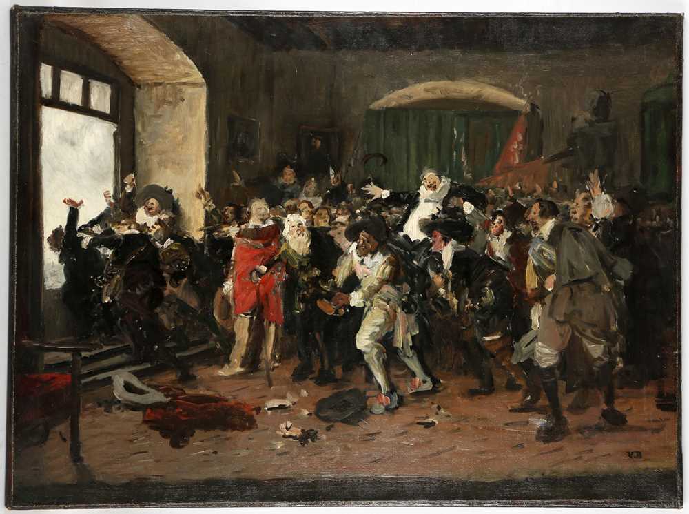 Lot 13 - Vaclav Brozik (Czech, 1851-1901).