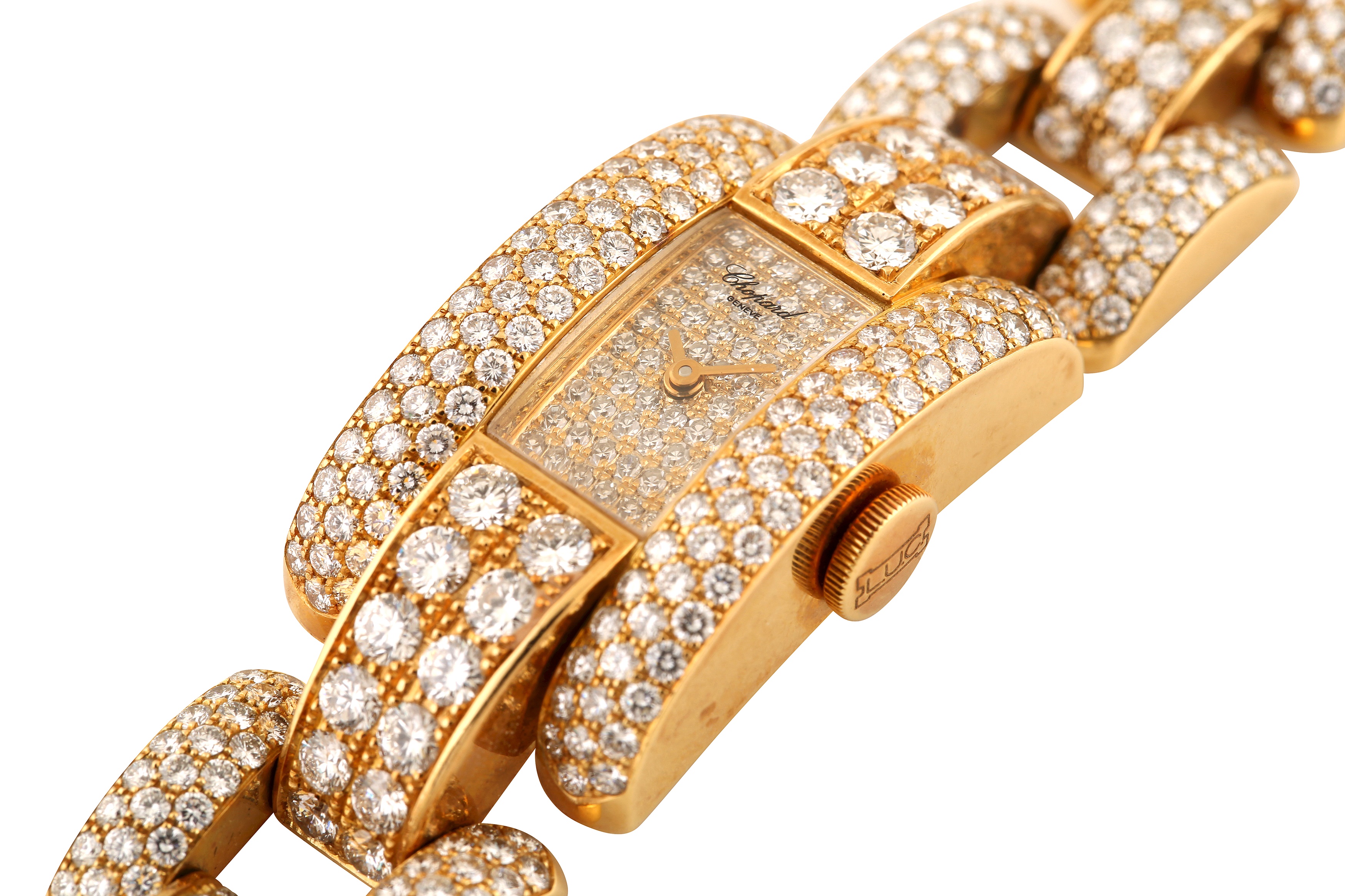 Lot 462 - CHOPARD LA STRADA BRACELET WATCH - 18K GOLD