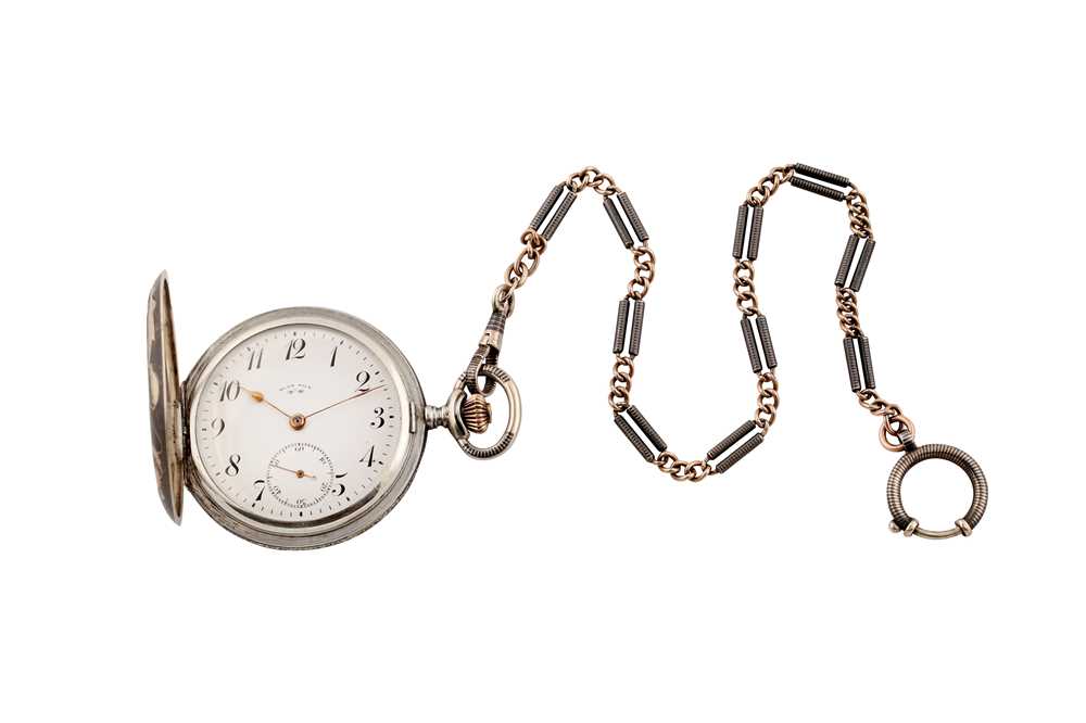 Lot 506 - BLUE NILE FULL HUNTER POCKET WATCH - SILVER