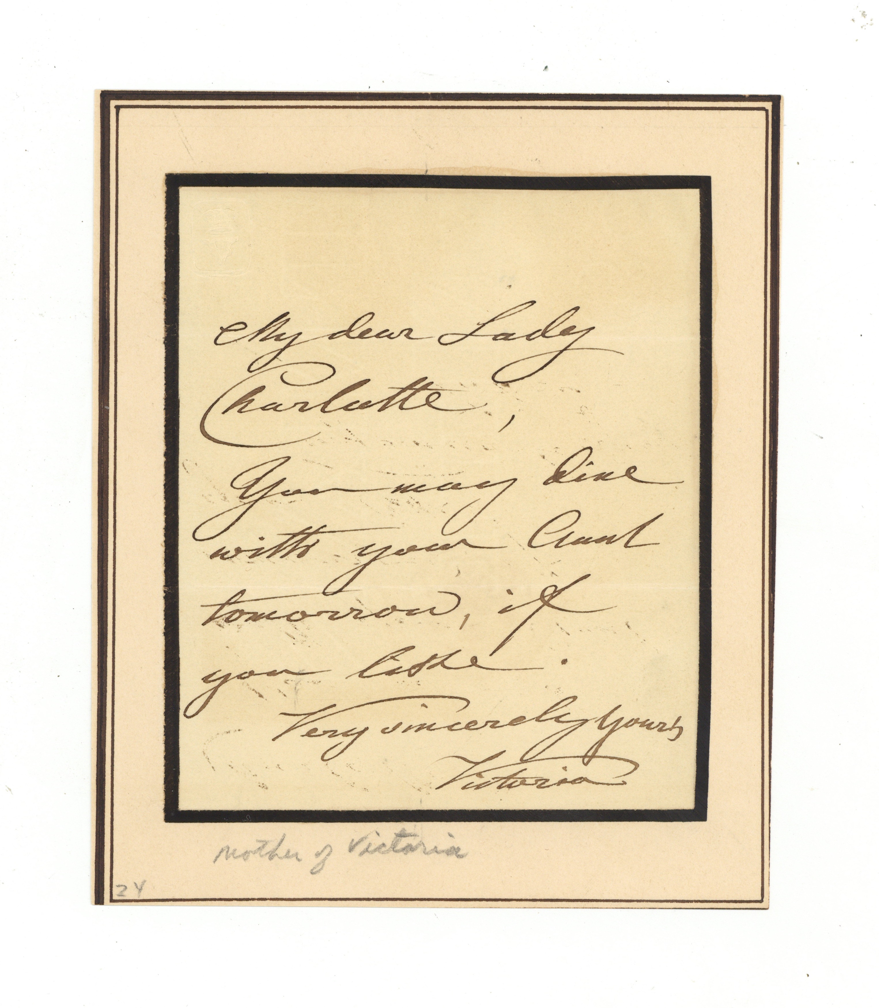 Lot 519 - Victoria, Duchess of Kent