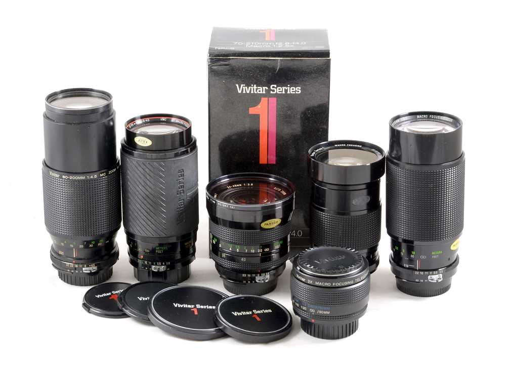 Lot 1082 - Vivitar Series 1 Zoom Lenses, Nikon Manual