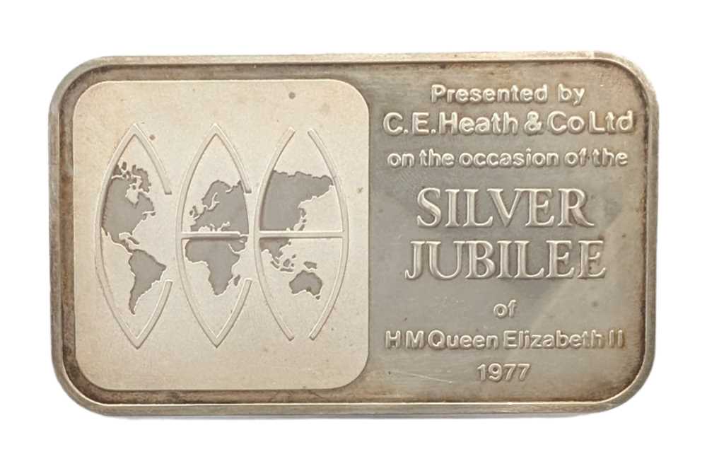 Lot 214 - 1977, 500 GRAM .999 SILVER INGOT CELEBRATING