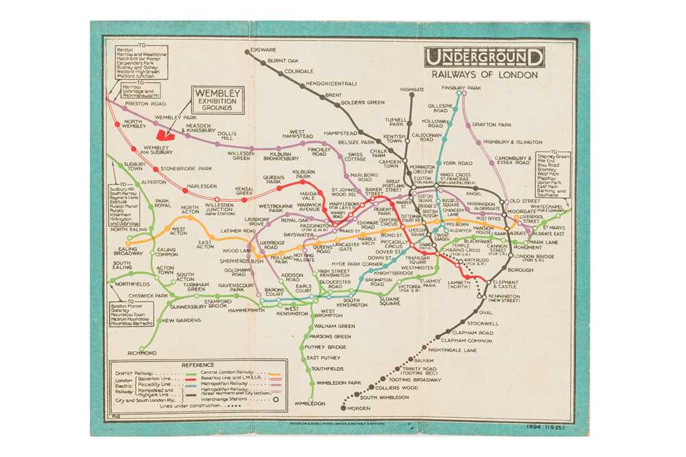 Lot 194 - Stingemore. Map of London’s Underground