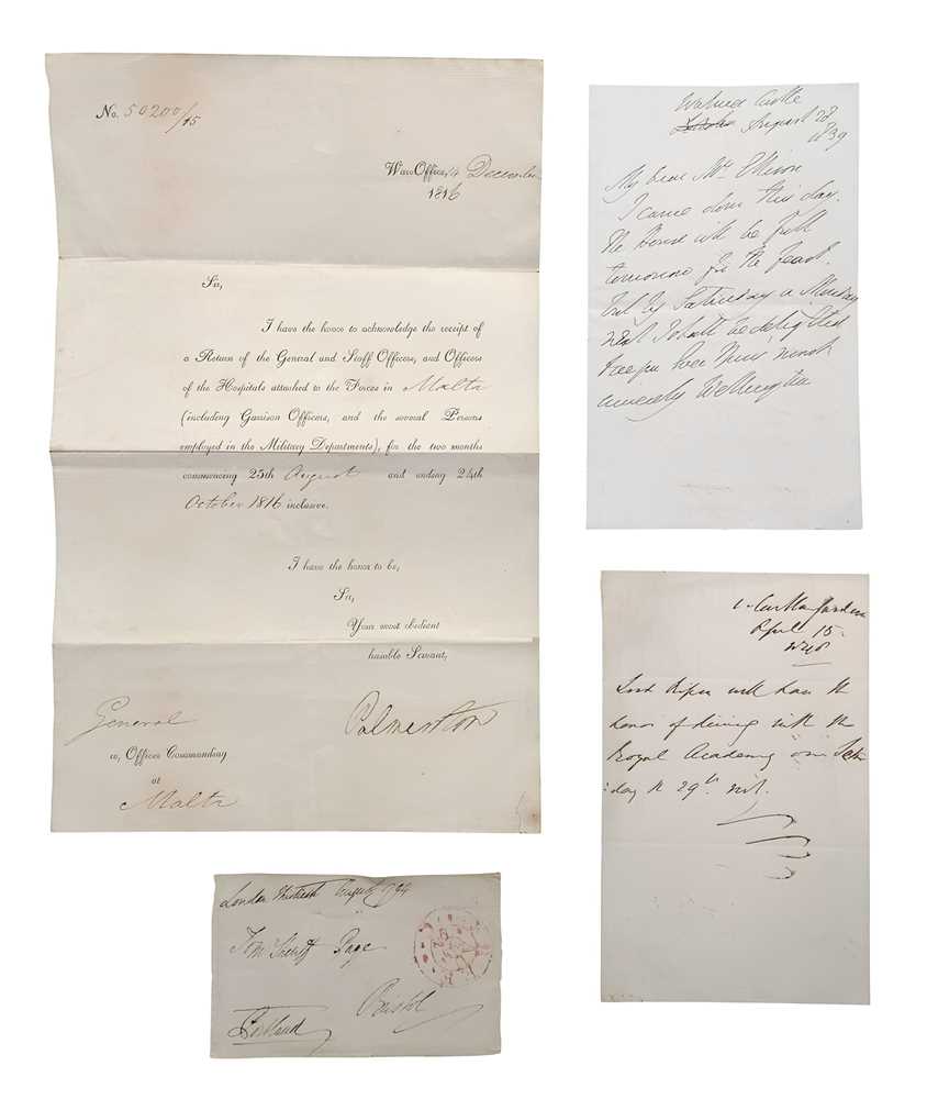Lot 421 - British Prime Ministers.- Portland, Goderich,