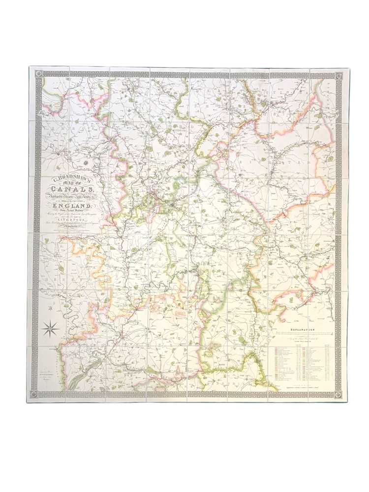 Lot 79 - Bradshaw (George) Map of Canals, Navigable