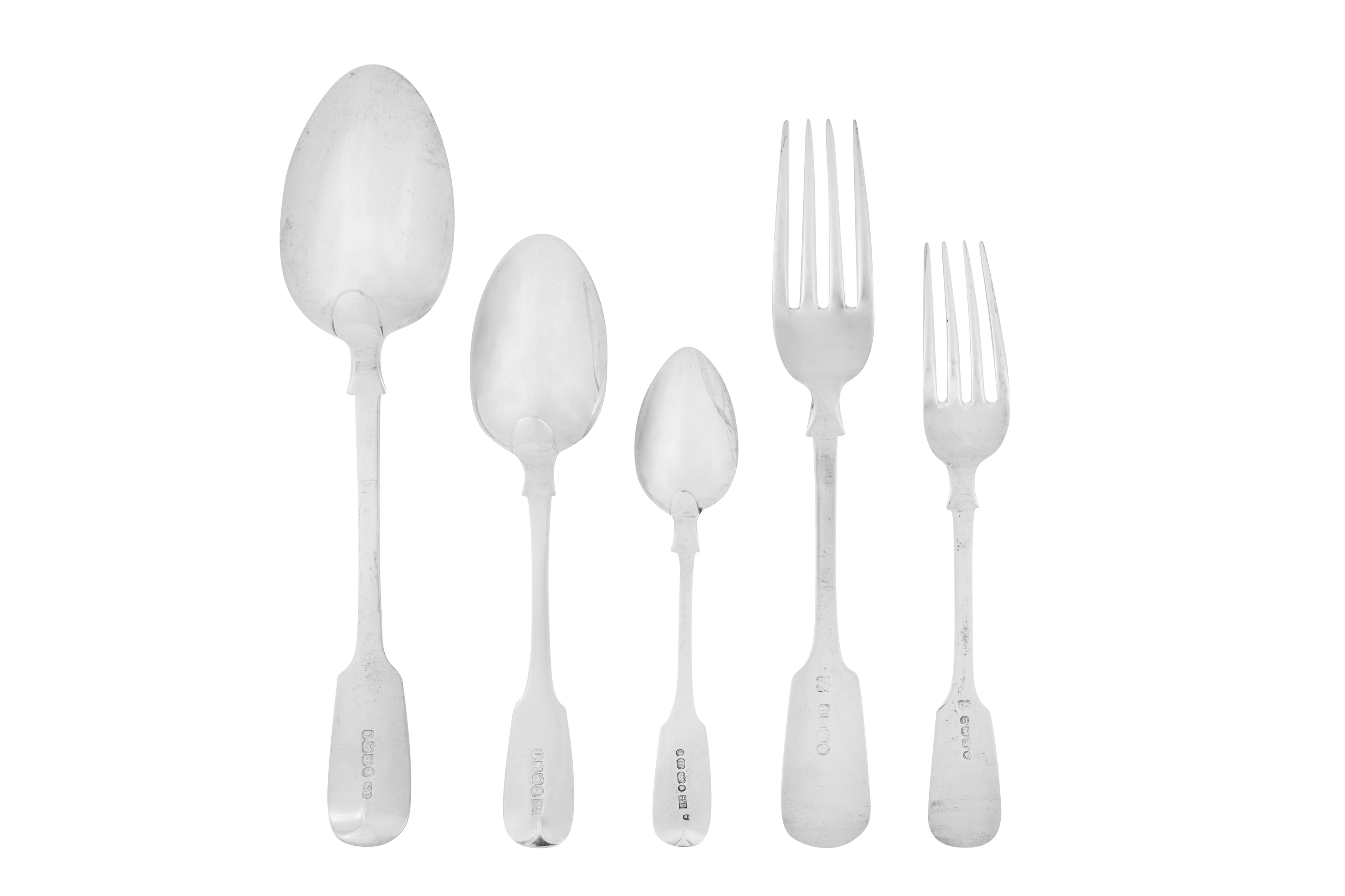 Lot 332 - An assembled Victorian provincial sterling