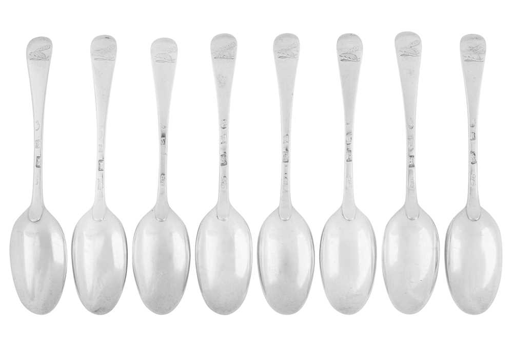 Lot 340 - Eight early George II sterling silver