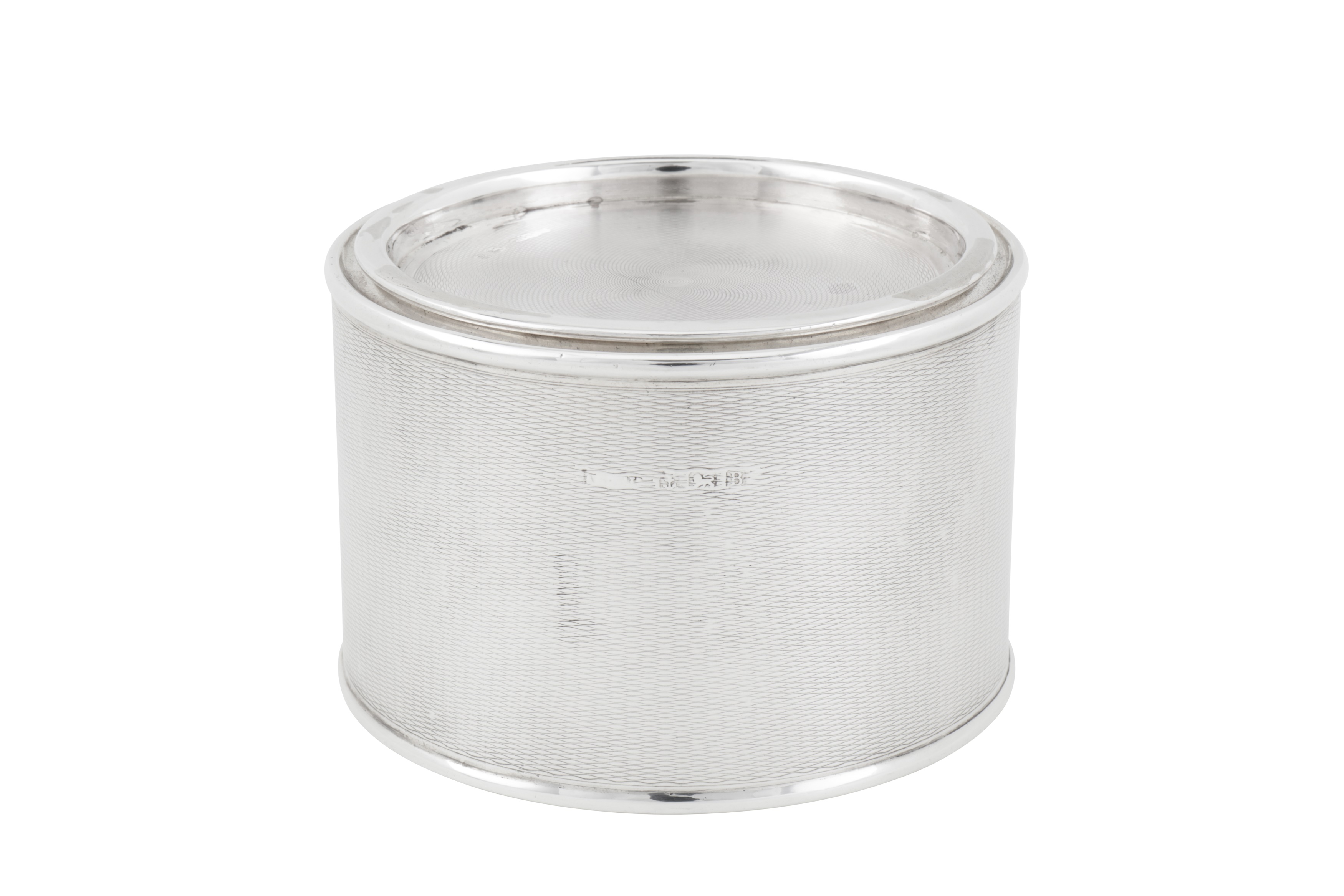 Lot 386 - A George V sterling silver novelty tea caddy,