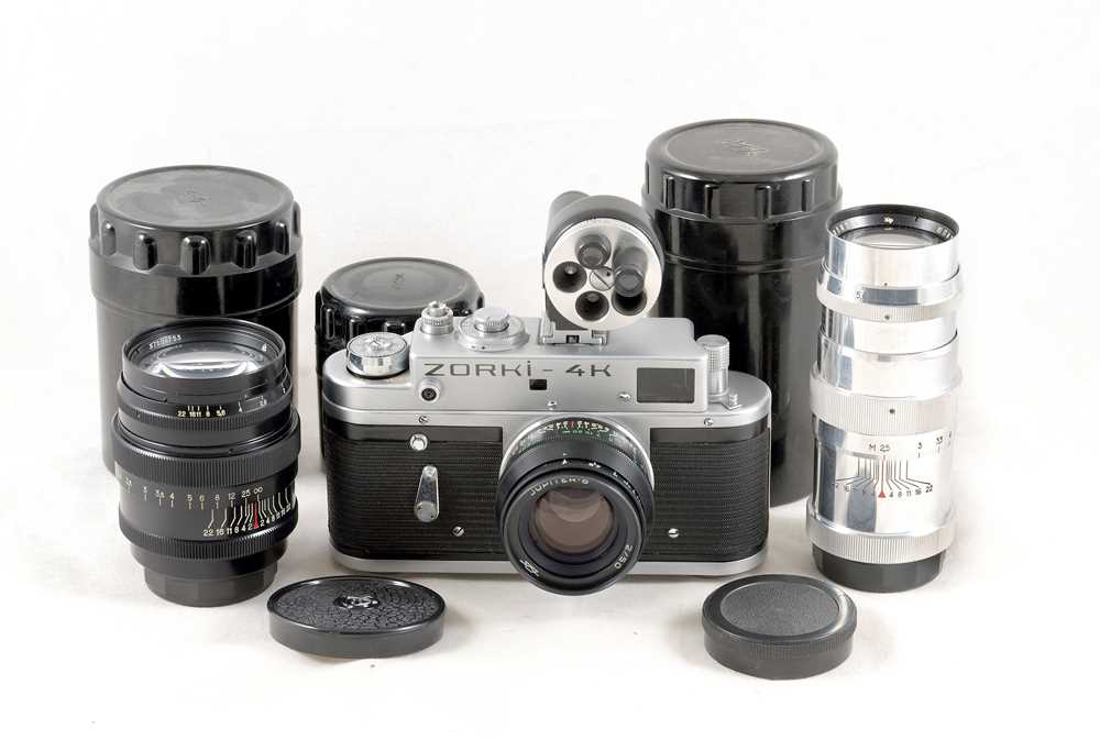 Lot 240 - Zorki 4K Outfit inc Jupiter 8 85mm f2