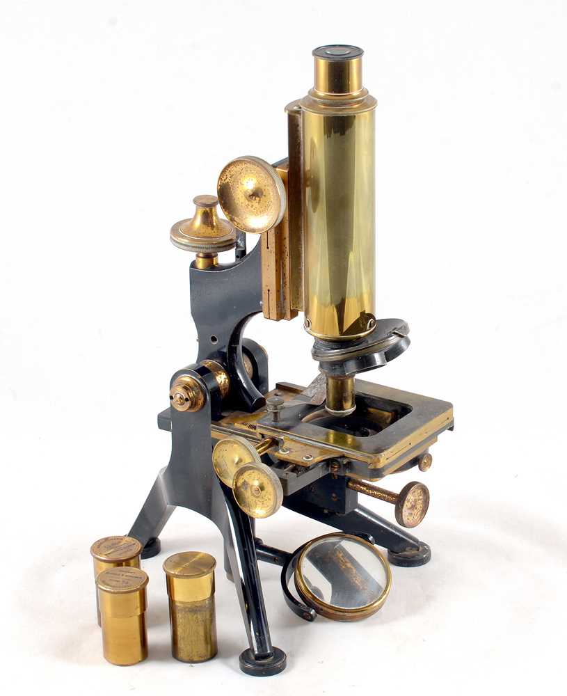 Lot 405 - Watson Brass Microscope #16757, circa 1885.