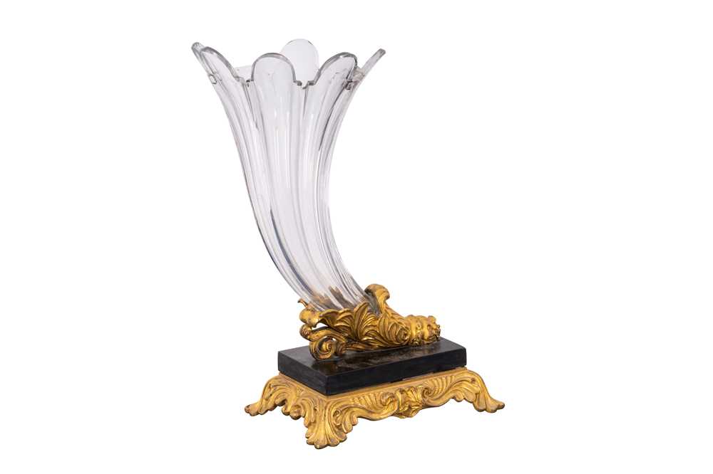 Lot 188 - ATTRIBUTED TO BACCARAT; A CRYSTAL CORNUCOPIA,