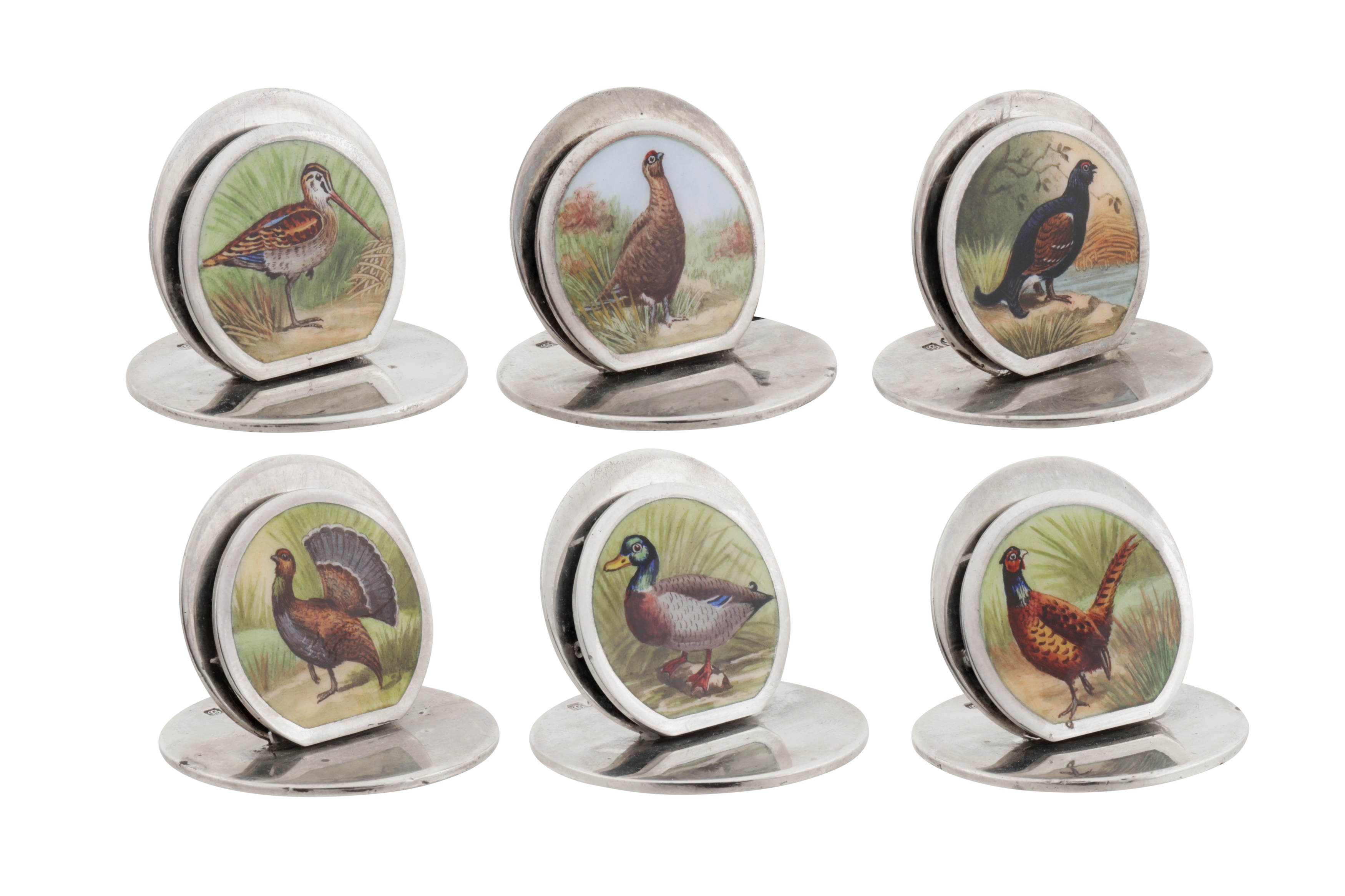 Lot 217 - A CASED SET OF SIX EDWARDIAN STERLING SILVER