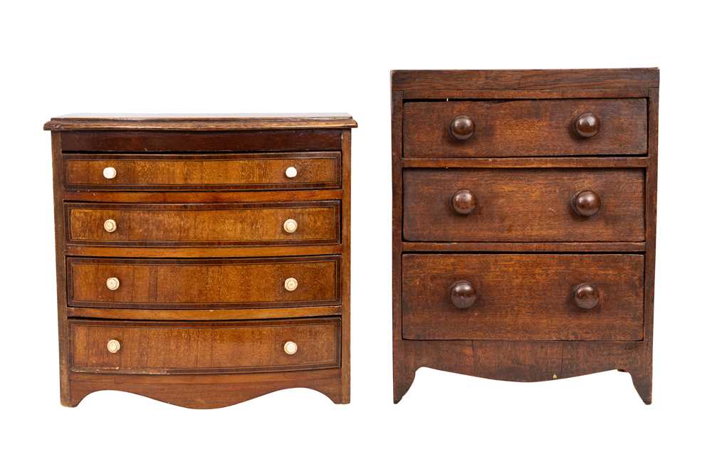 Lot 100 - TWO 19TH CENTURY APPRENTICE CHEST OF DRAWERS
