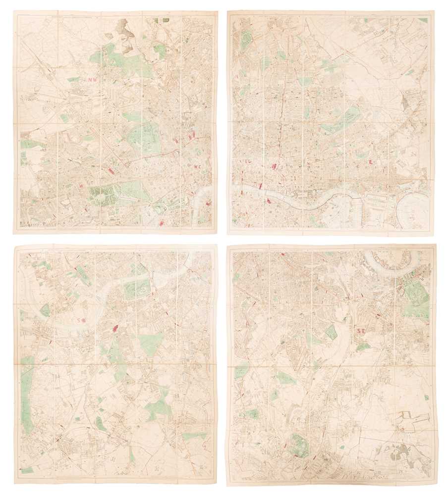 Lot 41 - Stanford's Library Map of London and Its