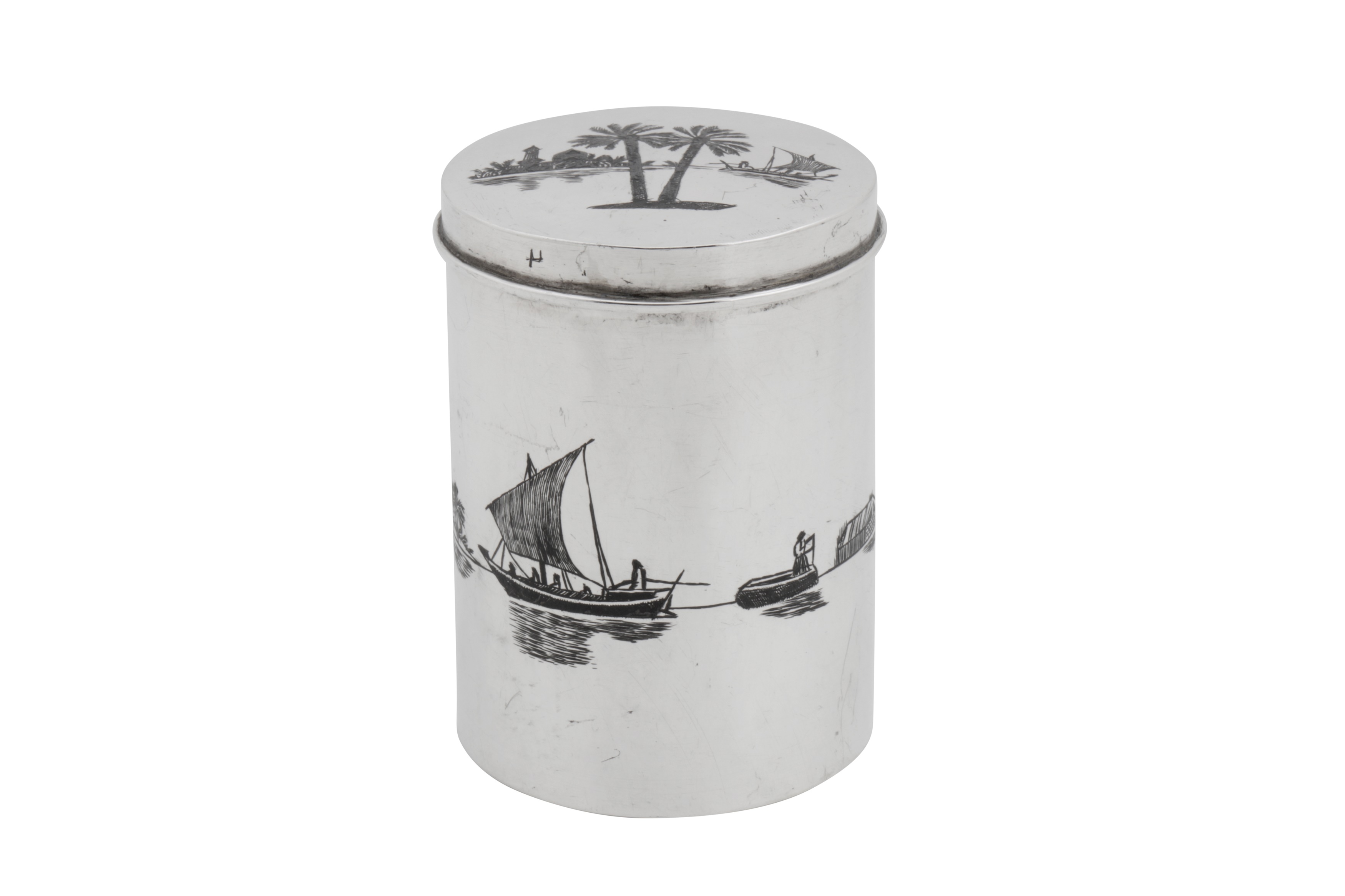 Lot 258 - A mid - 20th century Iraqi silver and niello