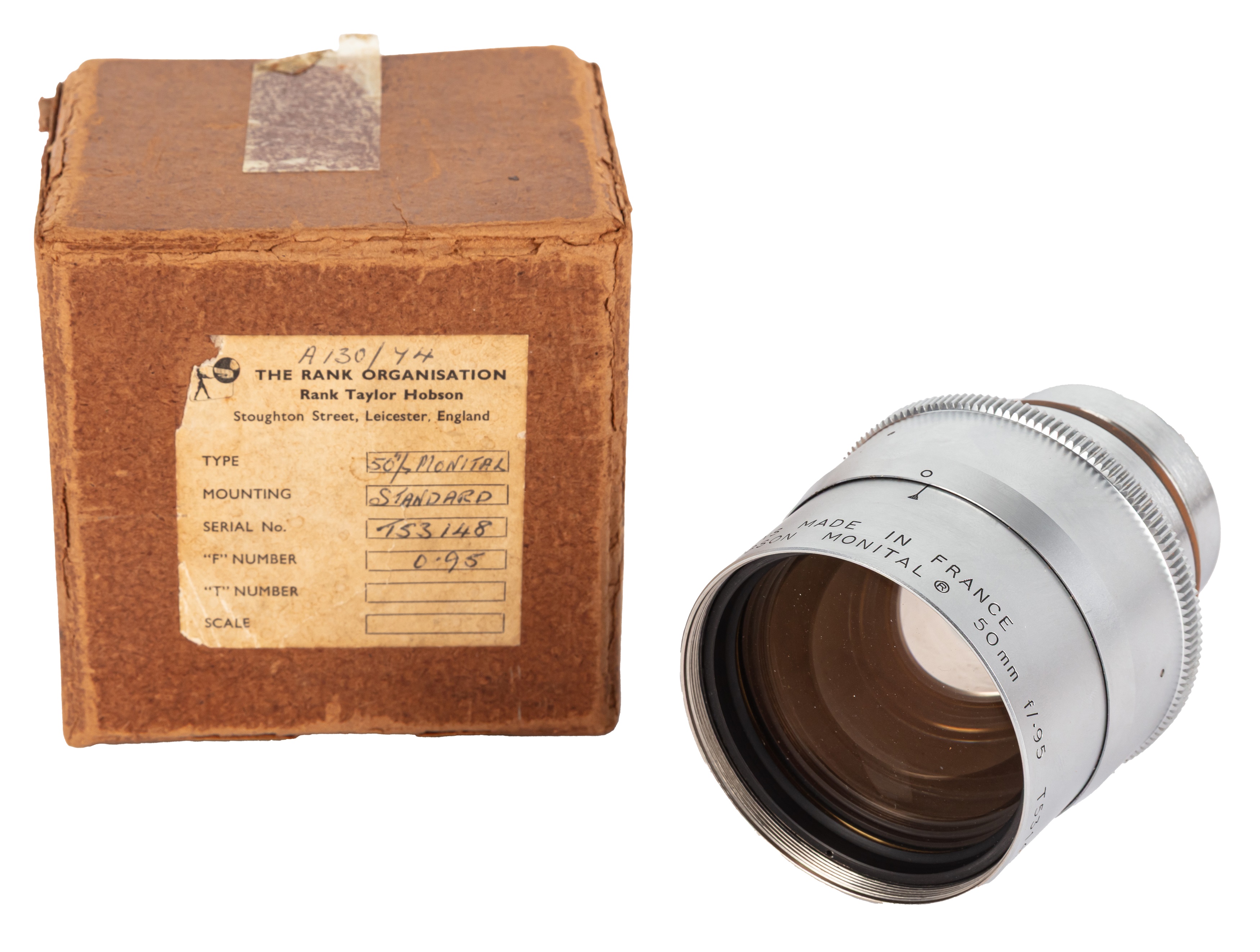 Lot 187 - A Rank Taylor Hobson Sopelem 50mm f/0.95