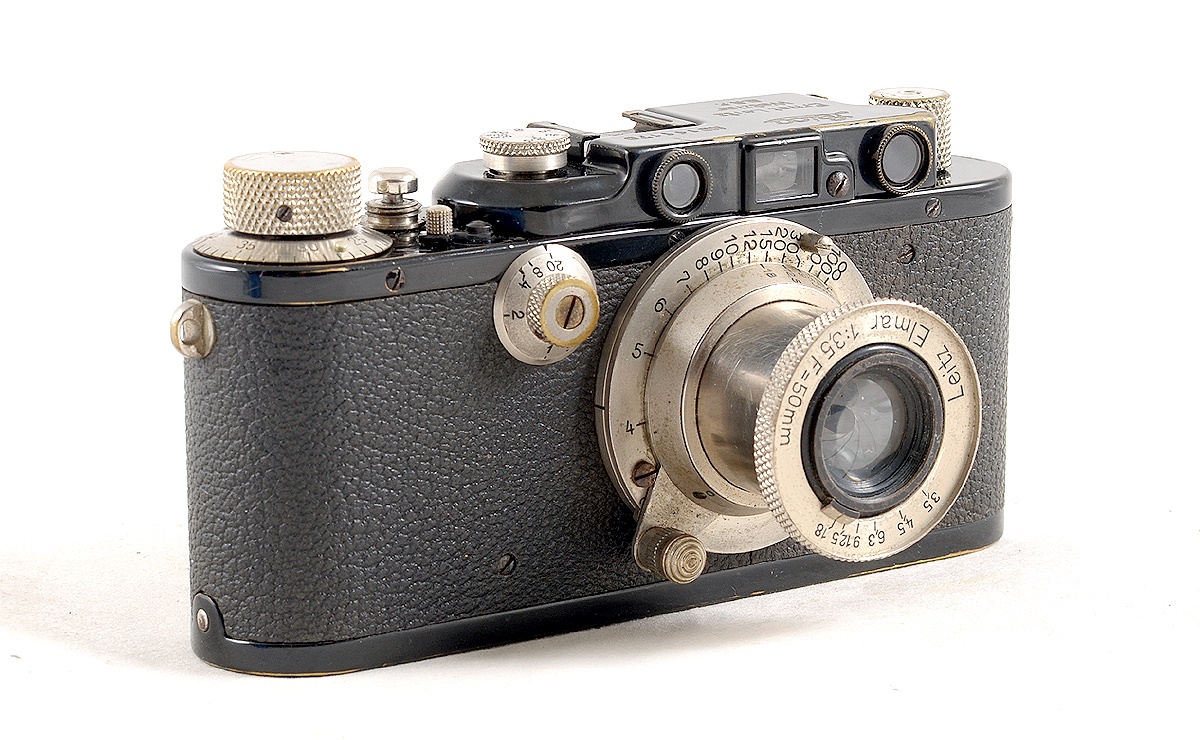 Lot 244 - Black Leica III Camera with 50mm Elmar Lens.