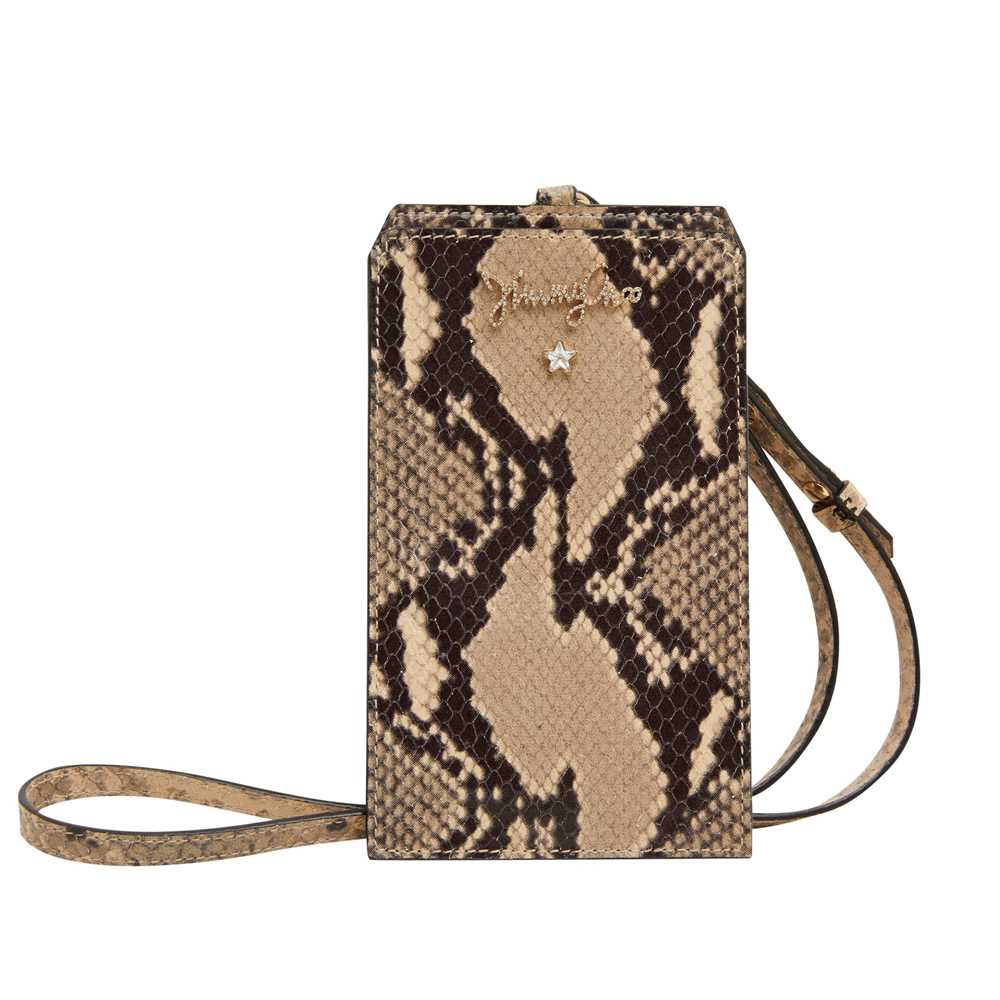 Lot 617 - λ Jimmy Choo Brown Python Flat Phone Pouch