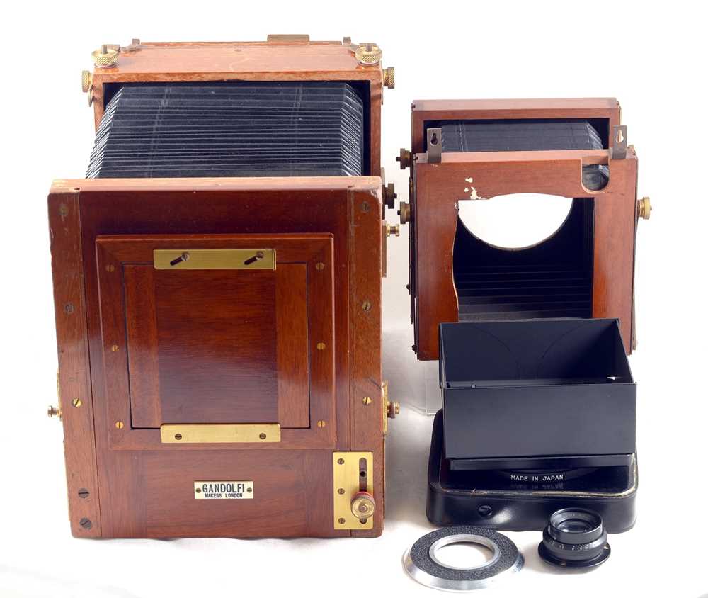 Lot 182 - Gandolfi Half Plate Mahogany & Brass Camera