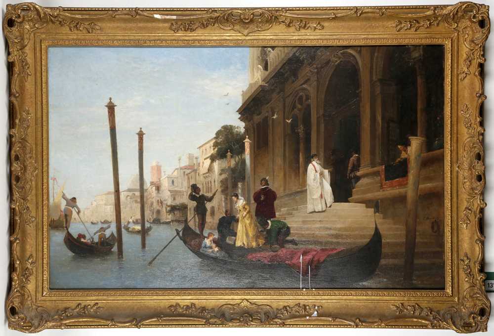 Lot 131 - Louis Claude Mouchot 1830-1891. 'Departing,