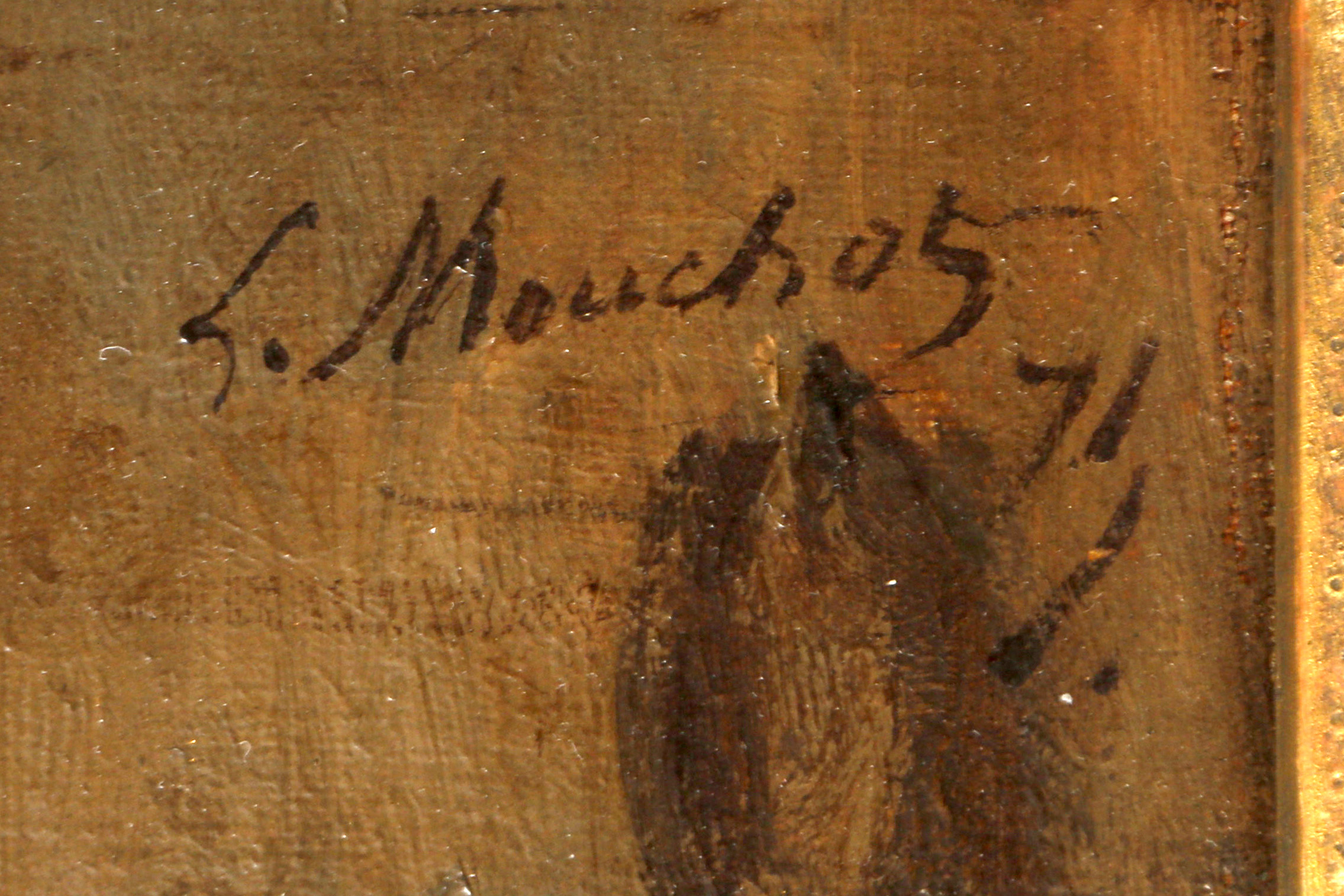 Lot 131 - Louis Claude Mouchot 1830-1891. 'Departing,