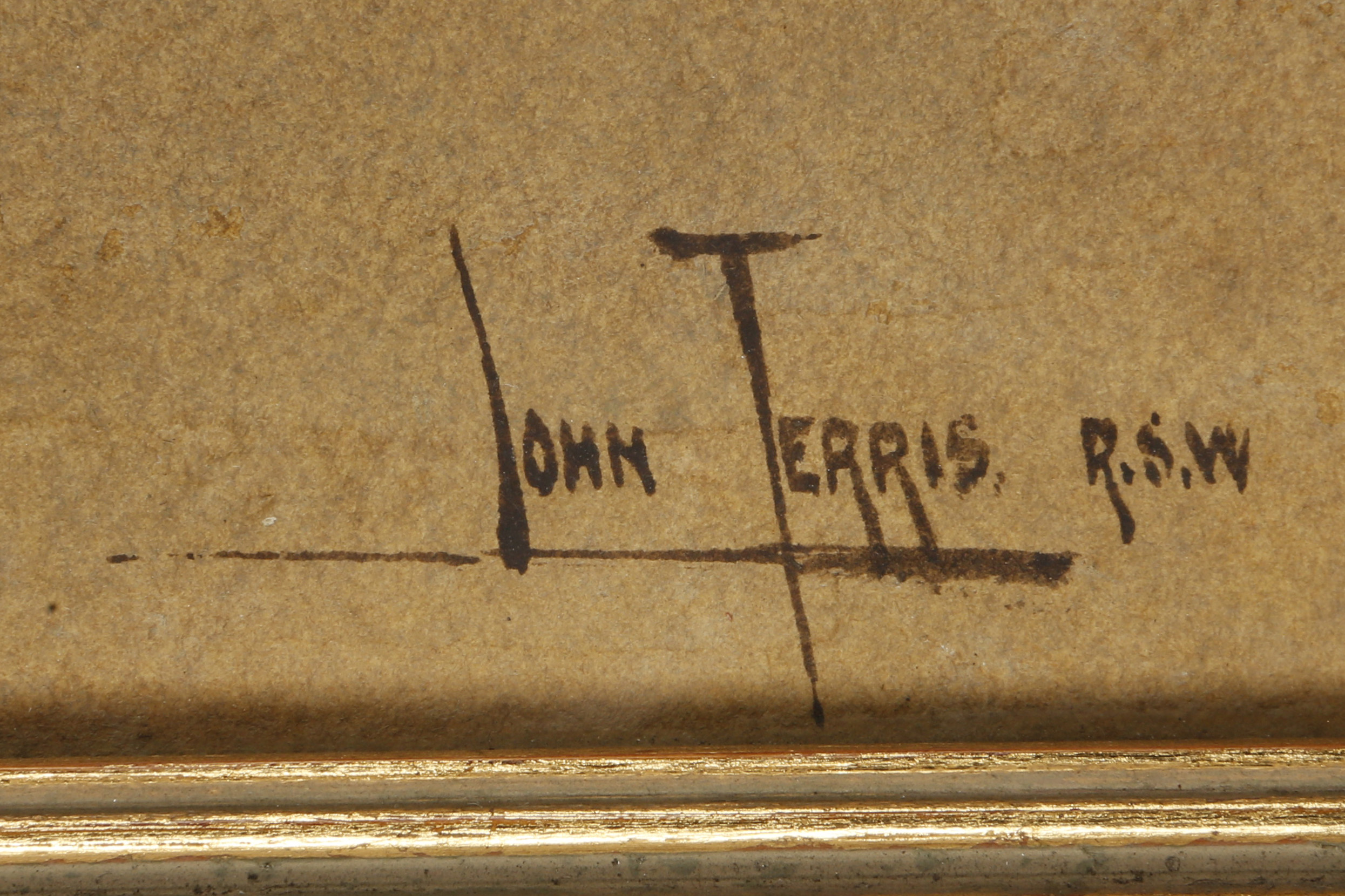 Lot 133 - John Terris R.S.W.. 1865-1914, 'Sunset