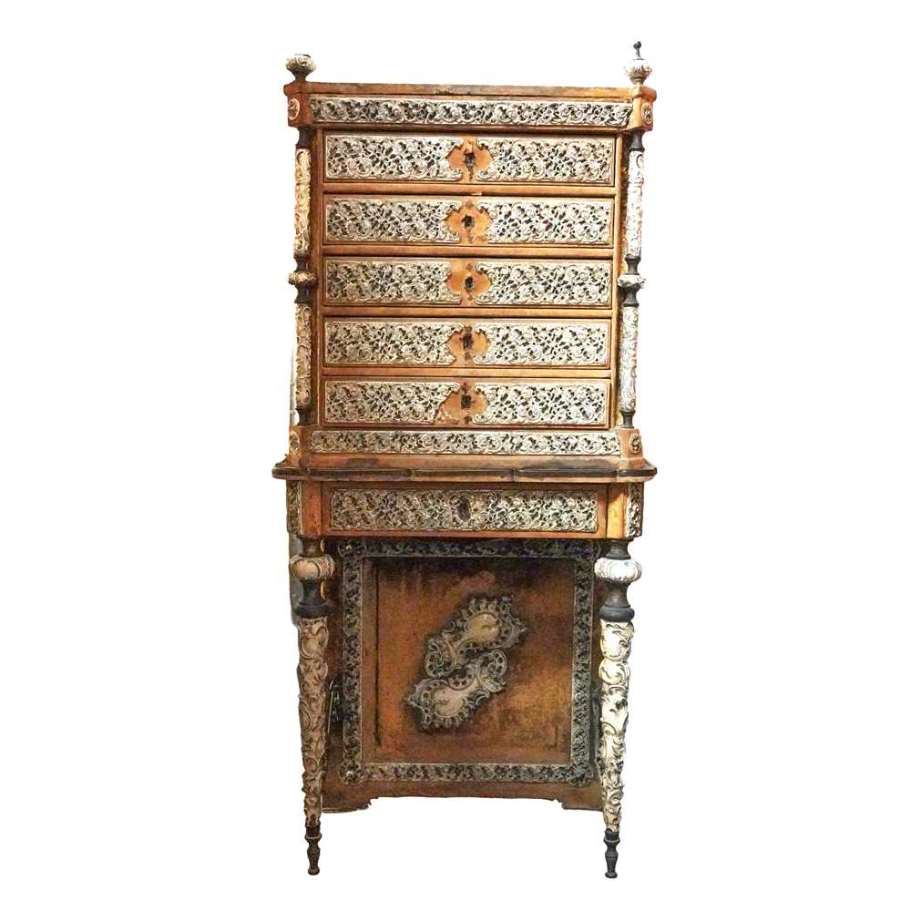 Lot 53 - An 18th century Neapolitan side cabinet