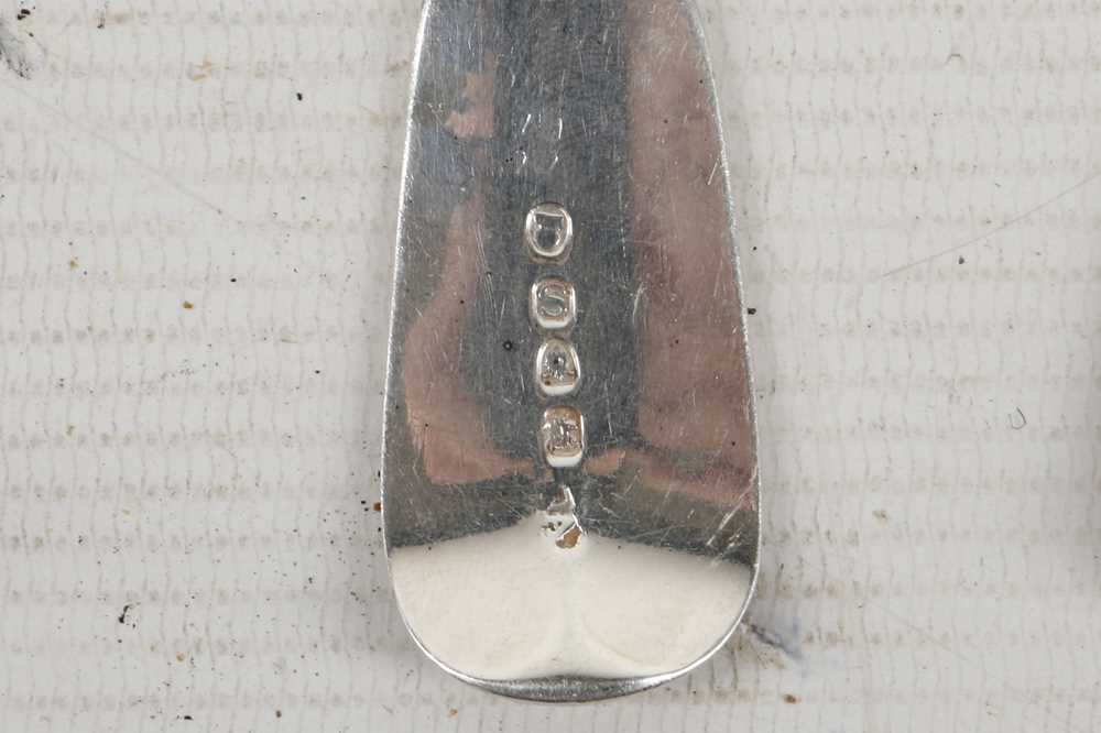 Lot 322 - Three Georgian, silver bottom marked serving