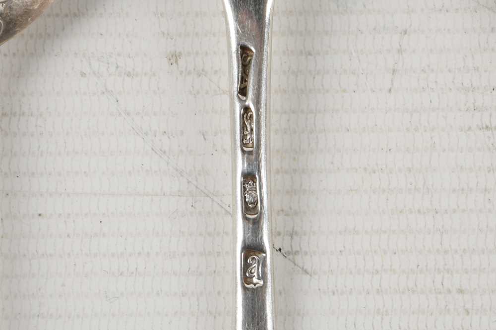 Lot 322 - Three Georgian, silver bottom marked serving