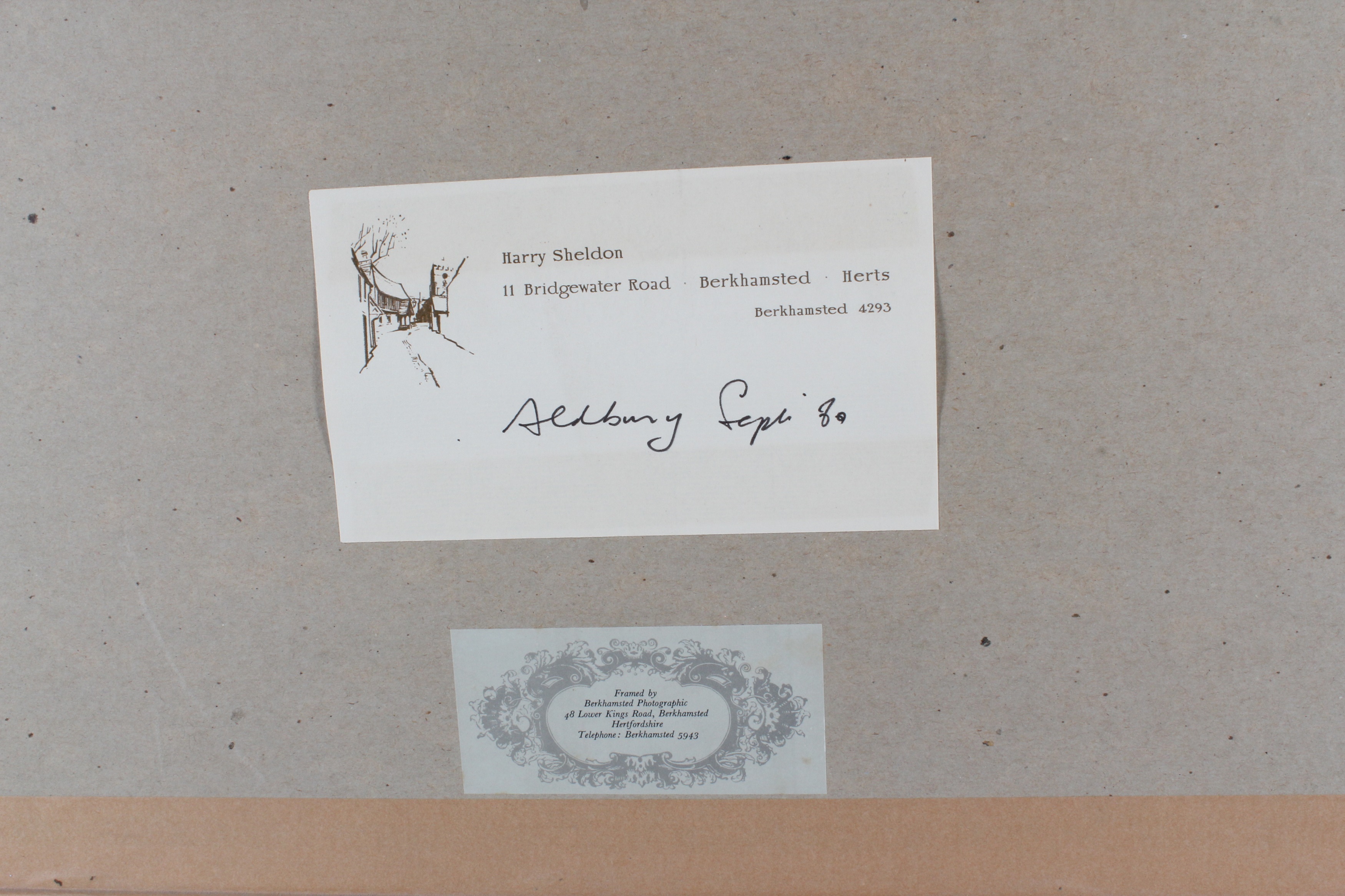 Lot 303 - Harry Sheldon, 'Tetbury Sept '80'