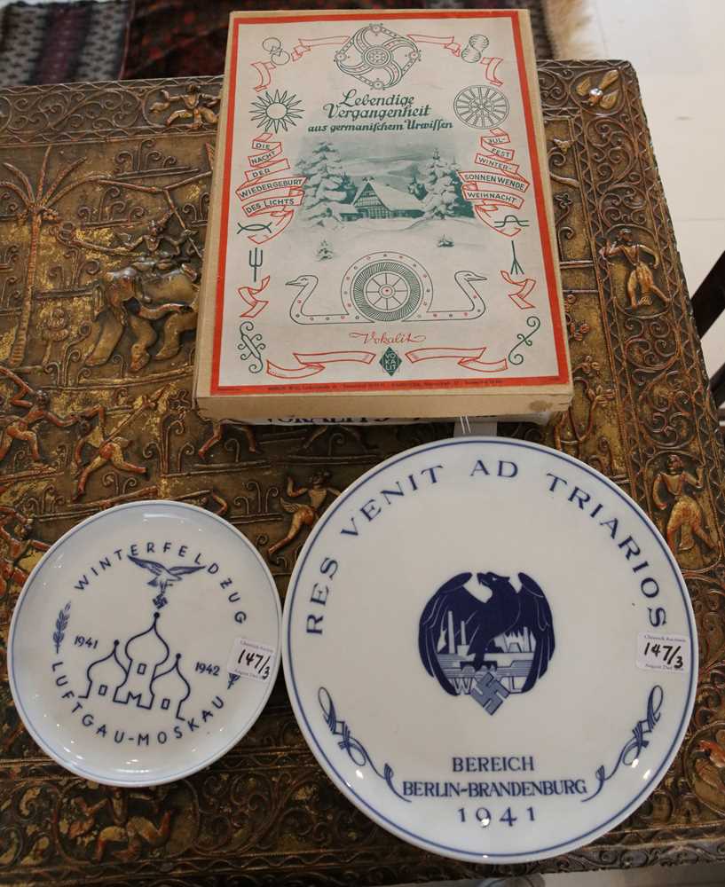 Lot 147 - Two Meissen commemorative plates Nazi 3rd