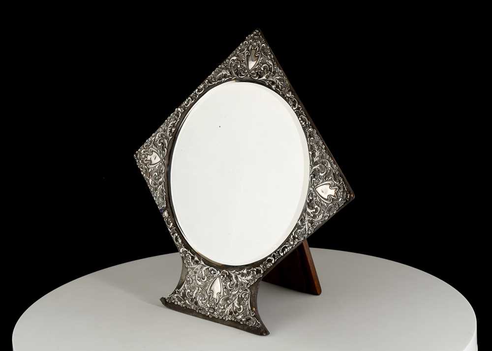 Lot 110 - Antique Edwardian Sterling Silver mirror and