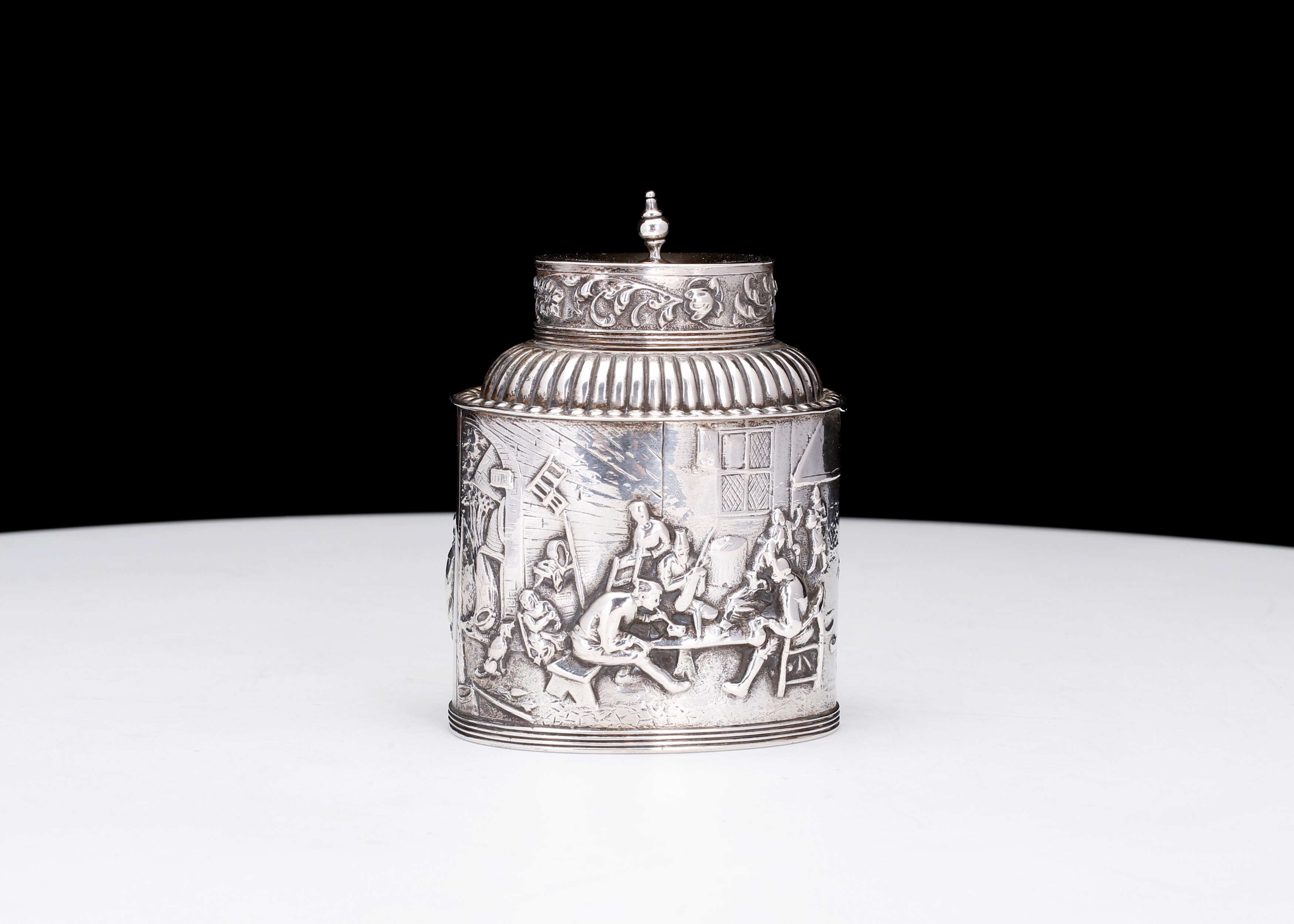 Lot 288 - A 19th century German antique silver tea