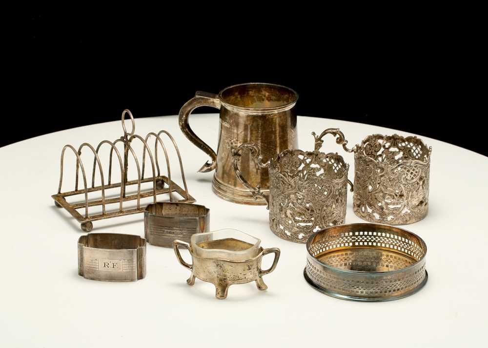 Lot 79 - A mixed group of antique silver items,