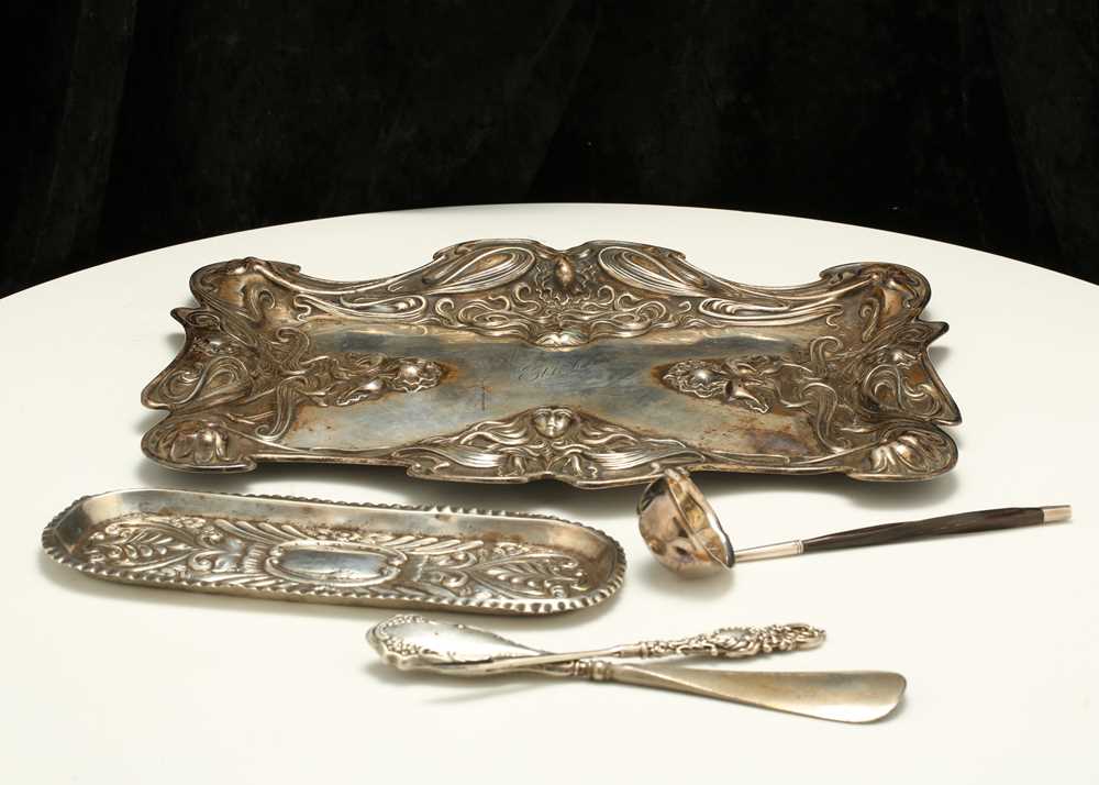 Lot 93 - An Art Nouveau sterling silver dressing table