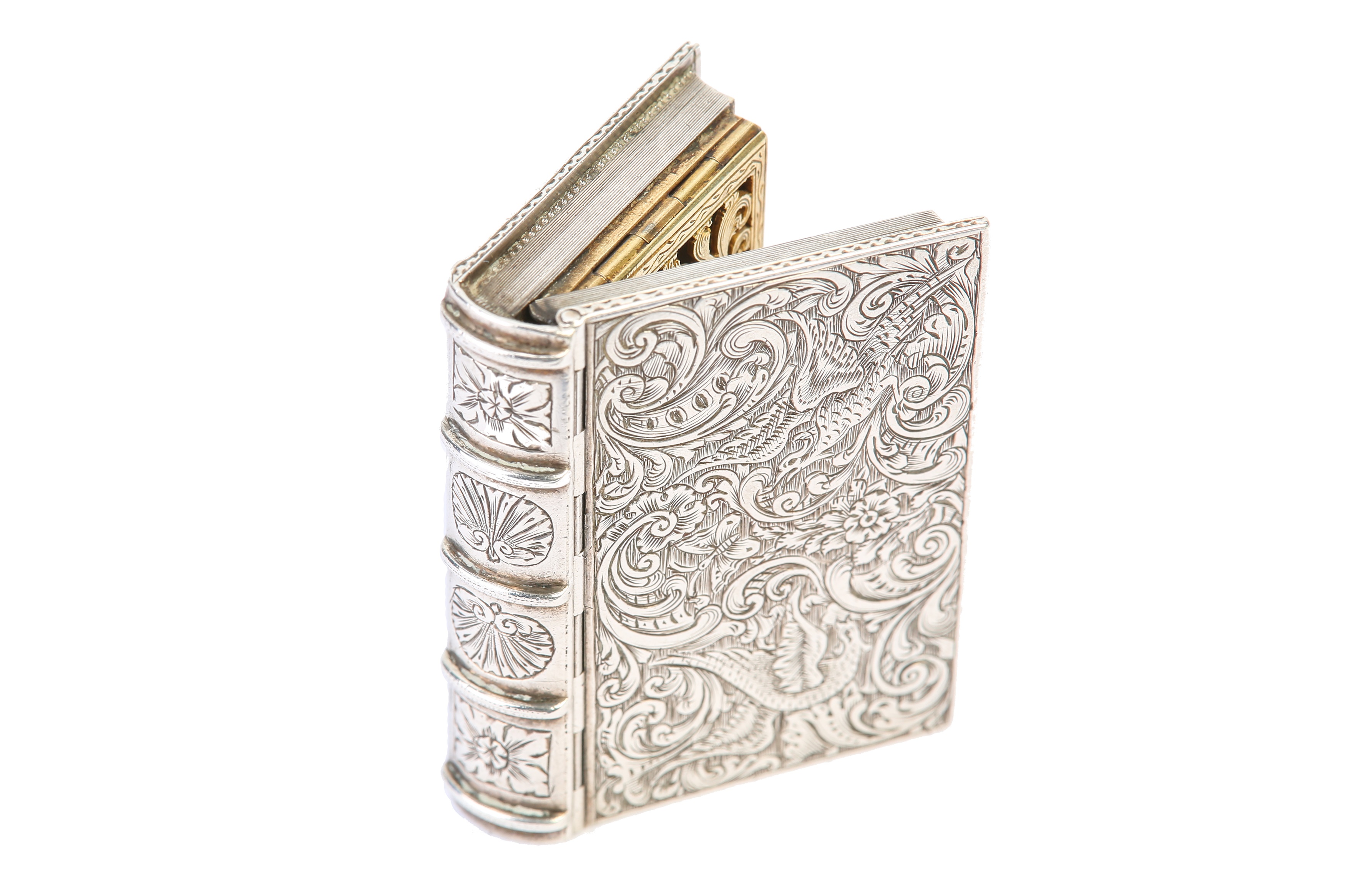 Lot 187 - A William IV antique sterling silver book