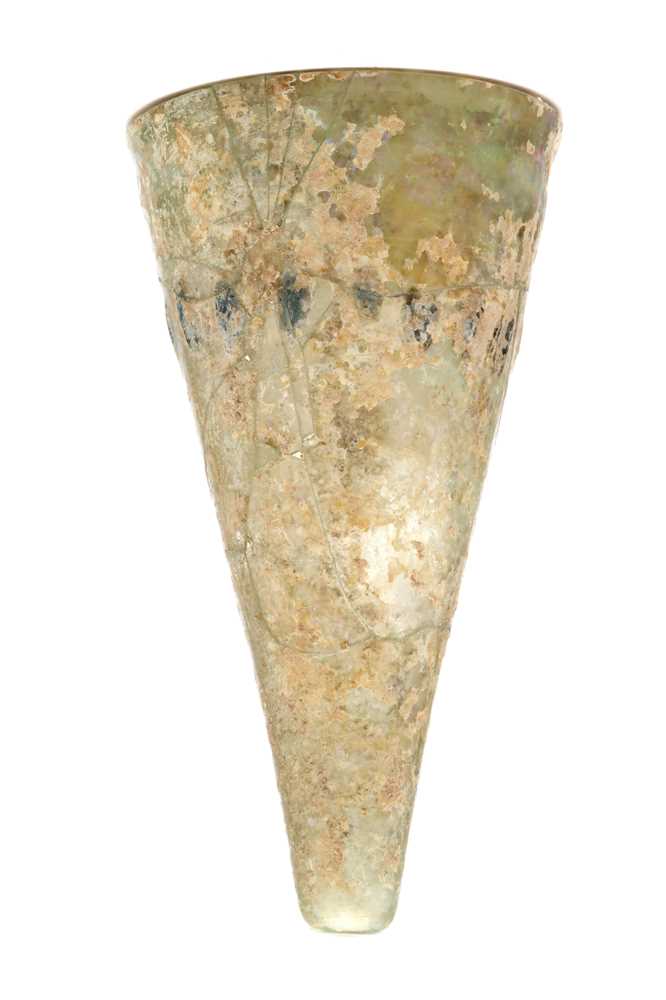 Lot 10 - A PRE-ISLAMIC SASANIAN BEAKER, of conical