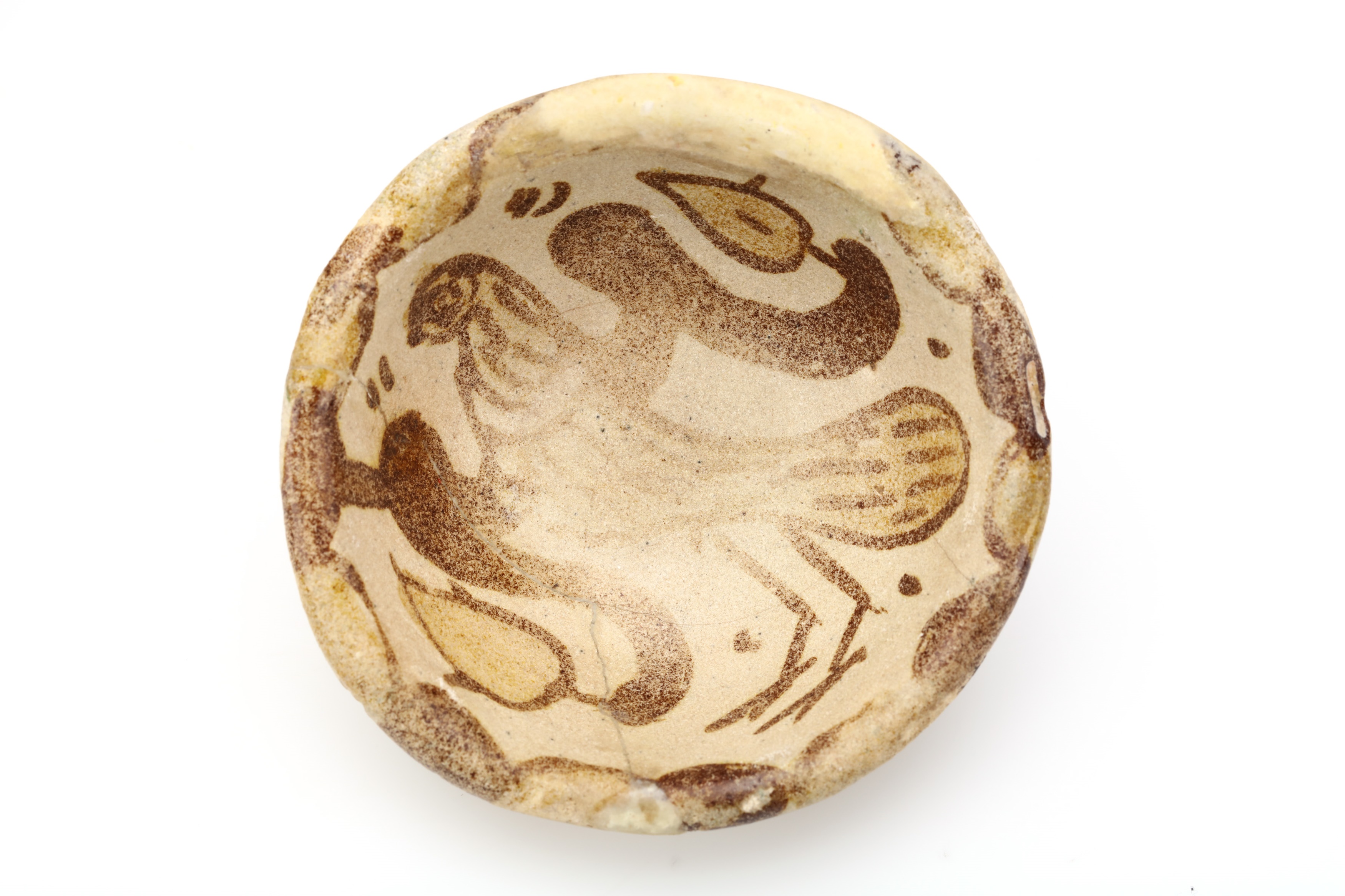 Lot 15 - THREE EASTERN IRANIAN NISHAPUR GLAZED CERAMIC