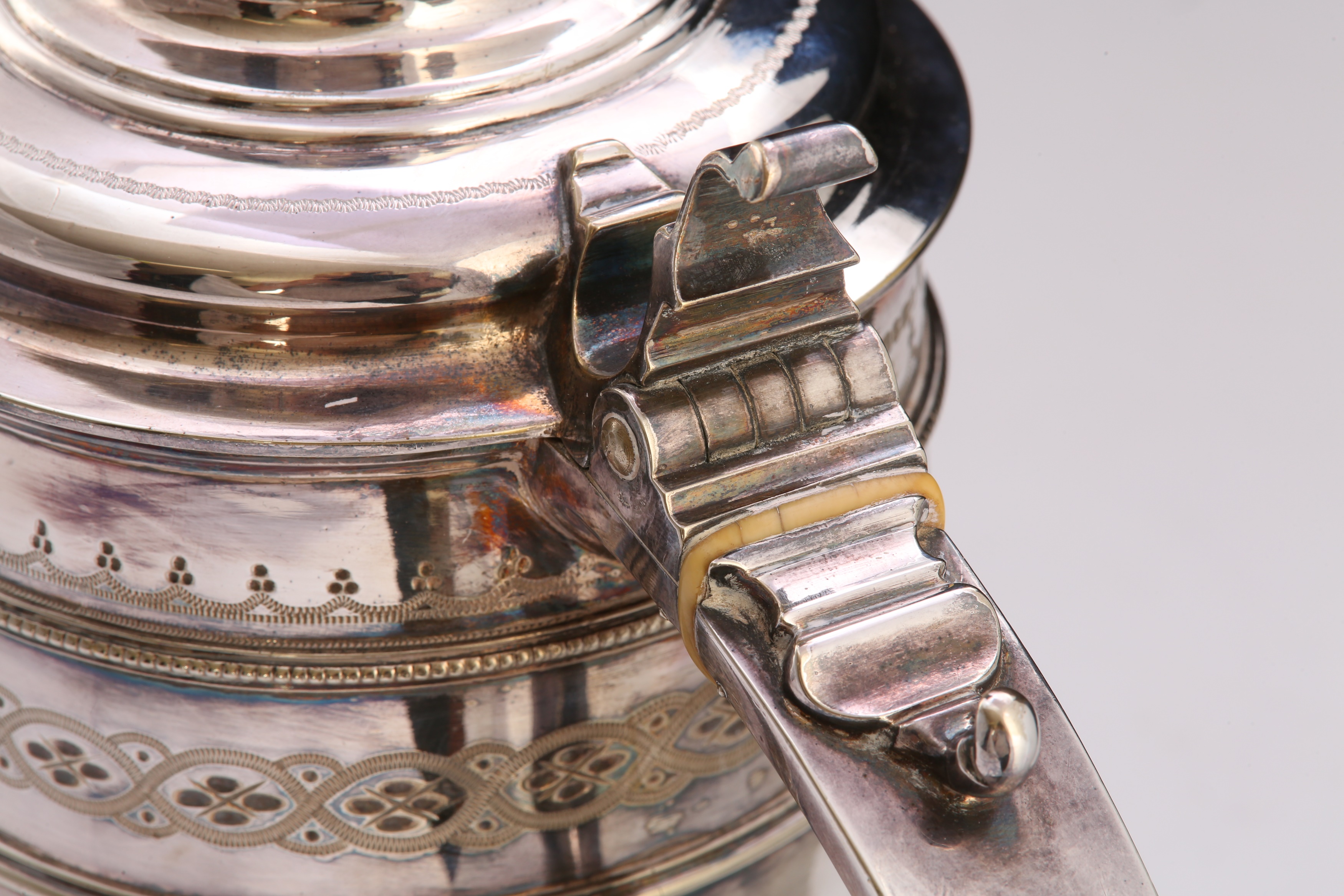 Lot 301 - A Victorian antique silver plate flagon,