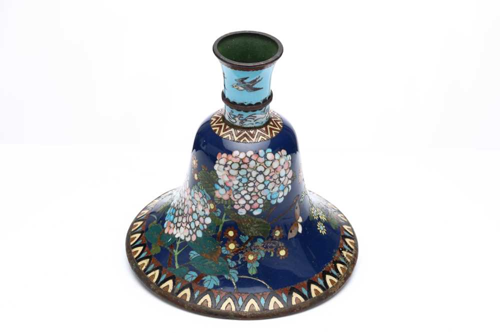Lot 281 - A VERY UNUSUAL JAPANESE CLOISONNE BELL