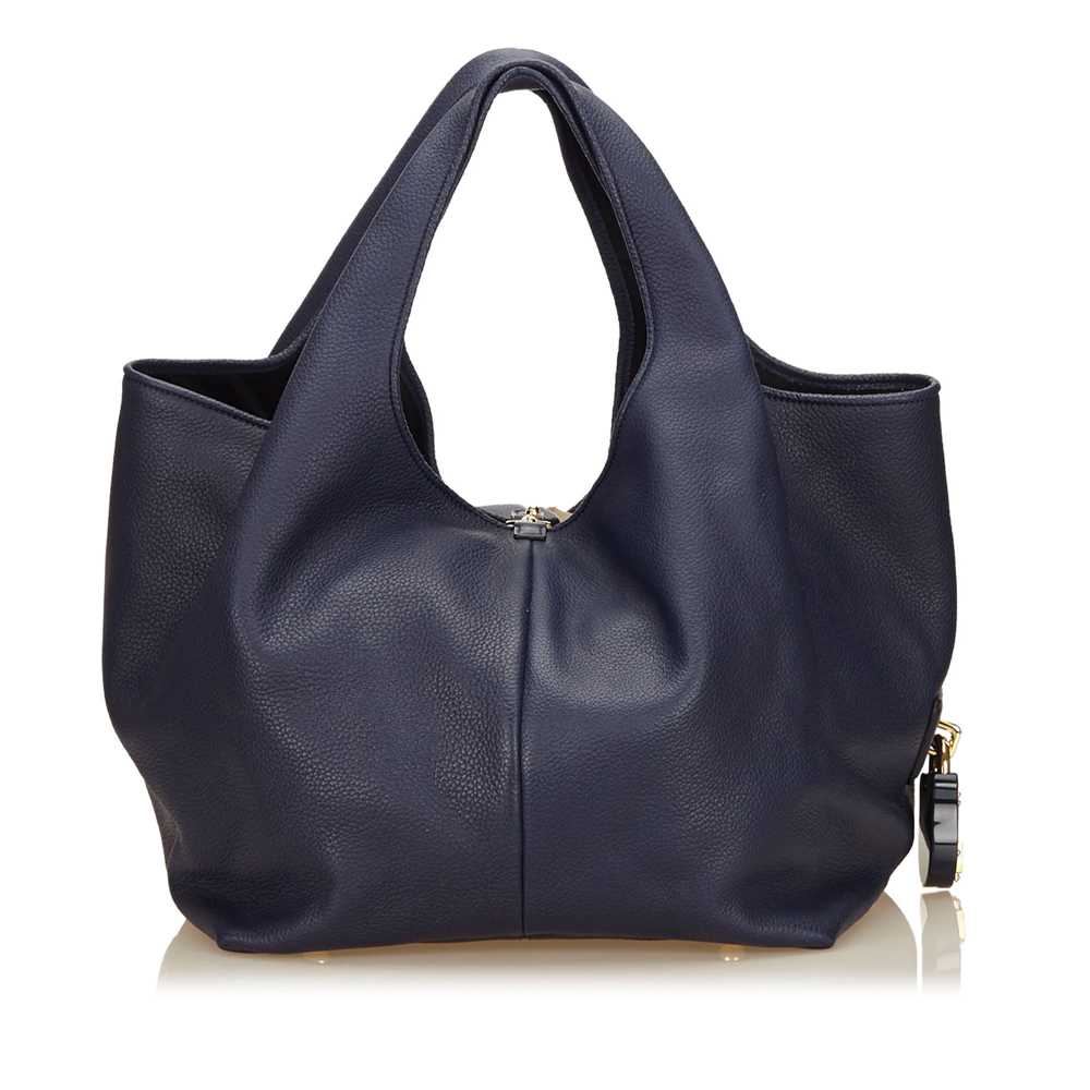 Lot 411 - Loewe blue leather Calle tote, padlock