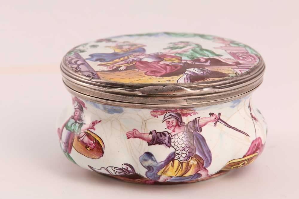 Lot 1 - A mid- 18th century German enamel and unmarked