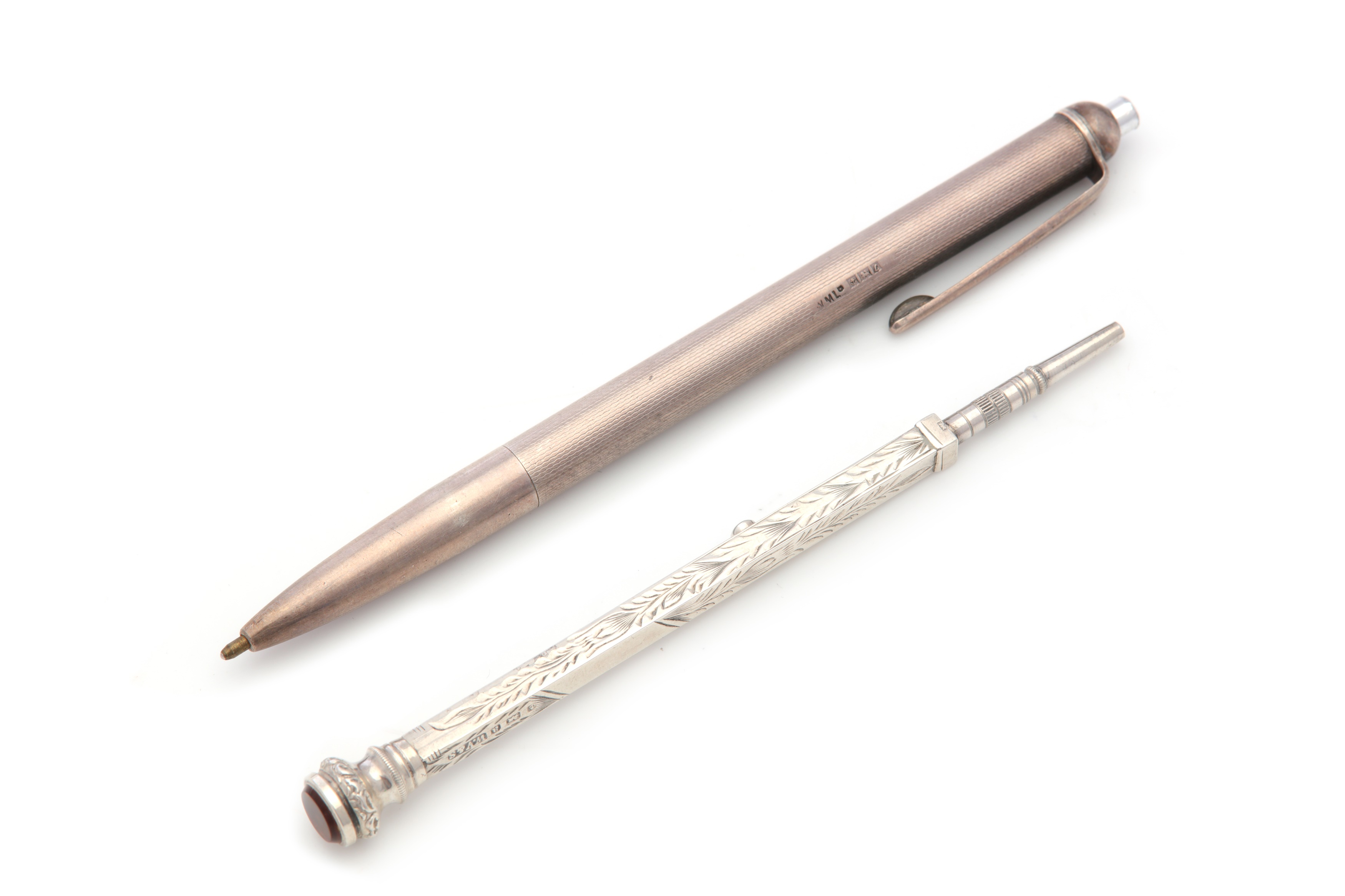 Lot 122 - A late Victorian silver propelling pencil,