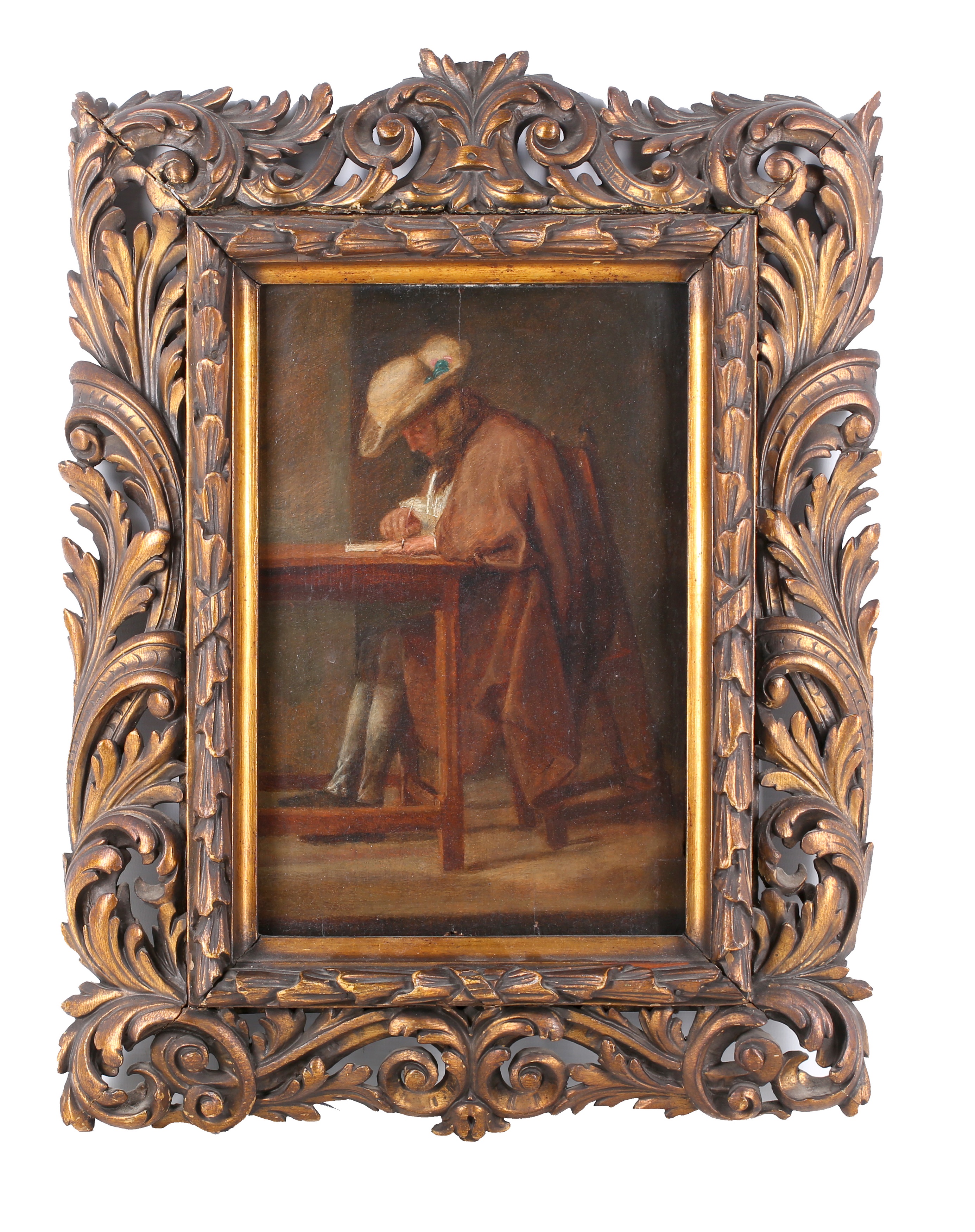 Lot 30 - DUTCH SCHOOL, 18TH CENTURY The scribe oil on