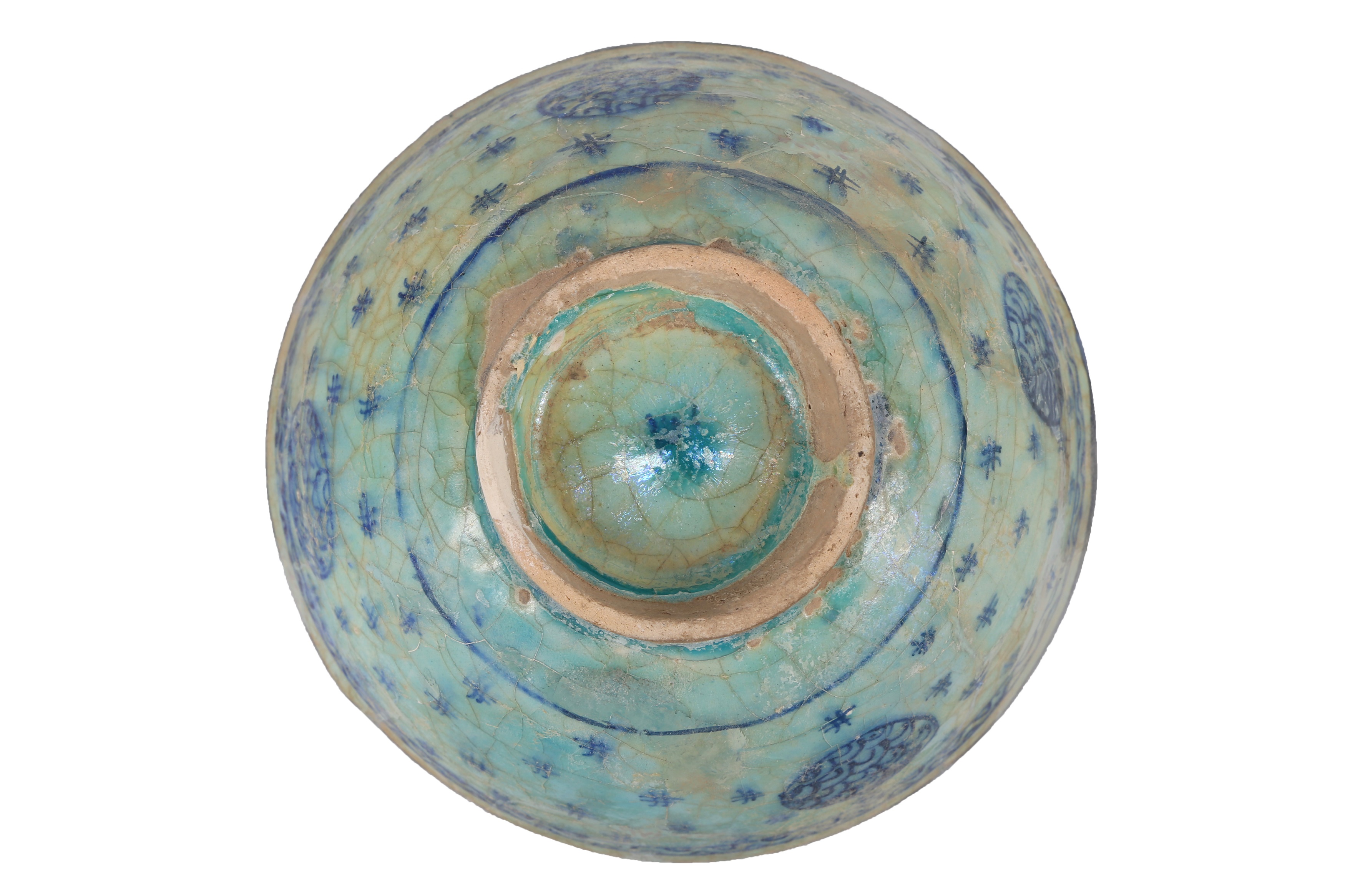 Lot 108 - A TIMURID BLUE AND WHITE POTTERY BOWL Iran,