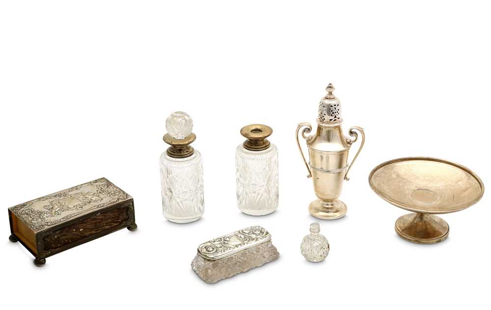 Lot 149 - A mixed group of antique silver items,