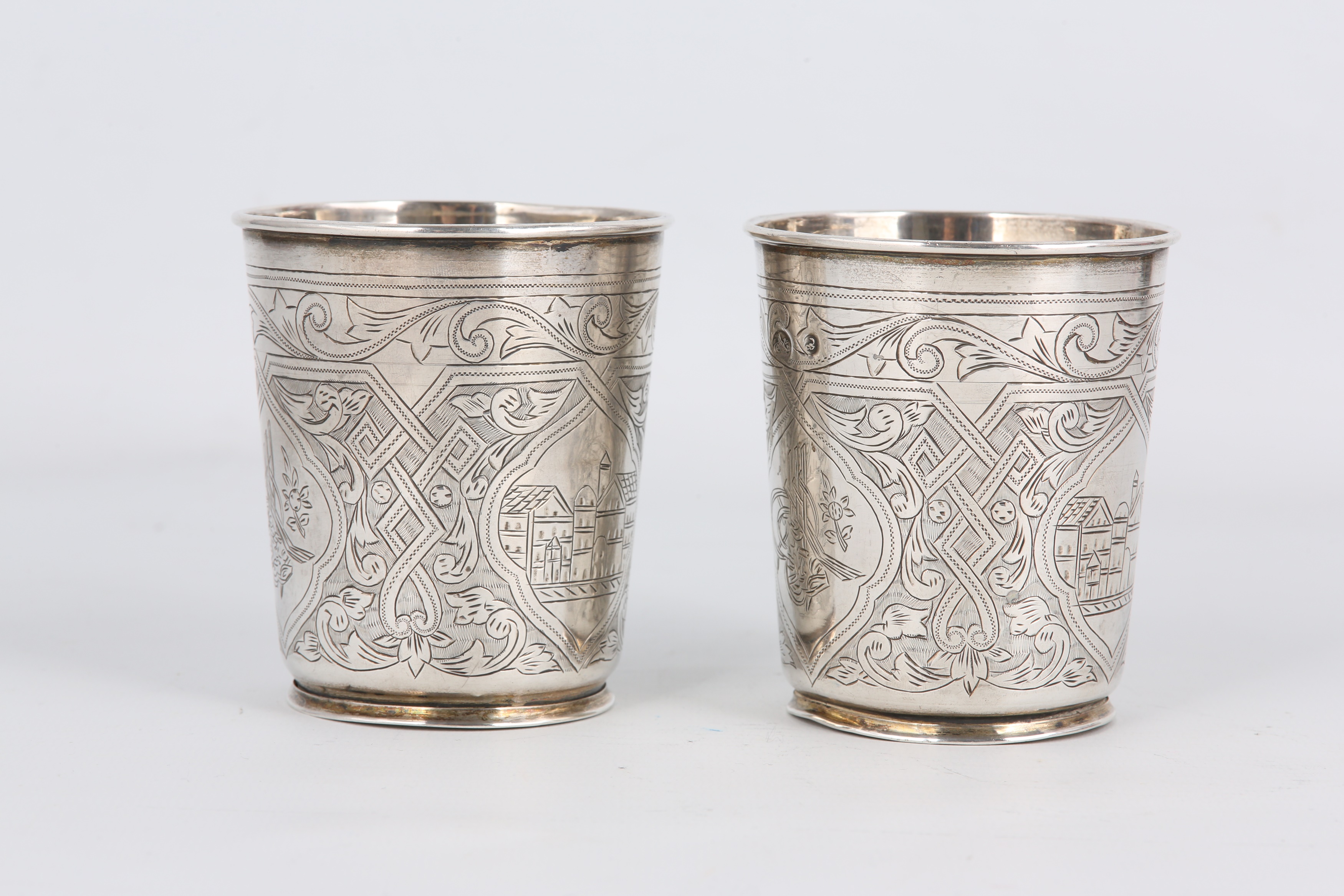 Lot 75 - TWO SMALL OTTOMAN SILVER BEAKERS Ottoman