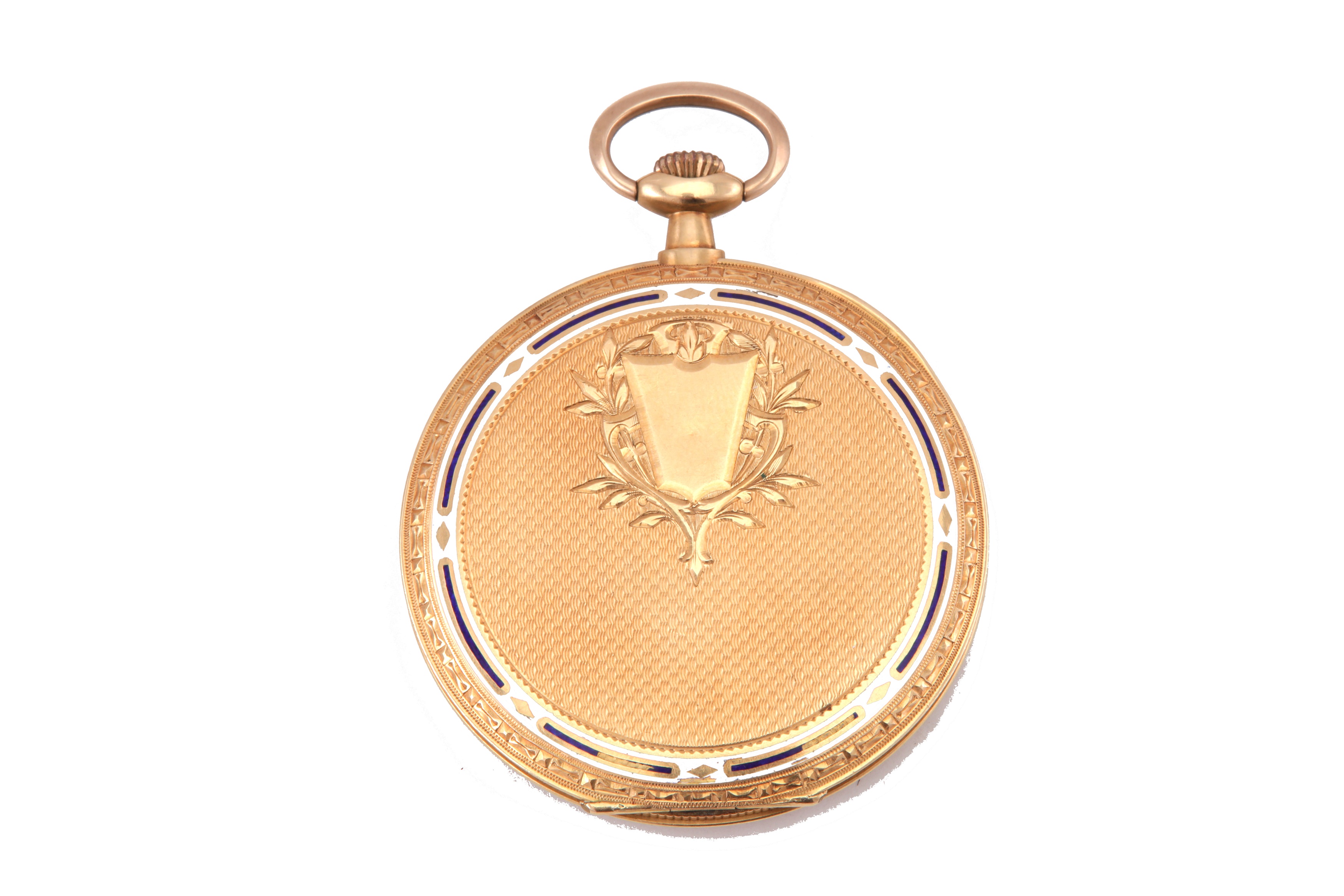 Lot 302 - AN 18K GOLD POCKET WATCH. Case number: