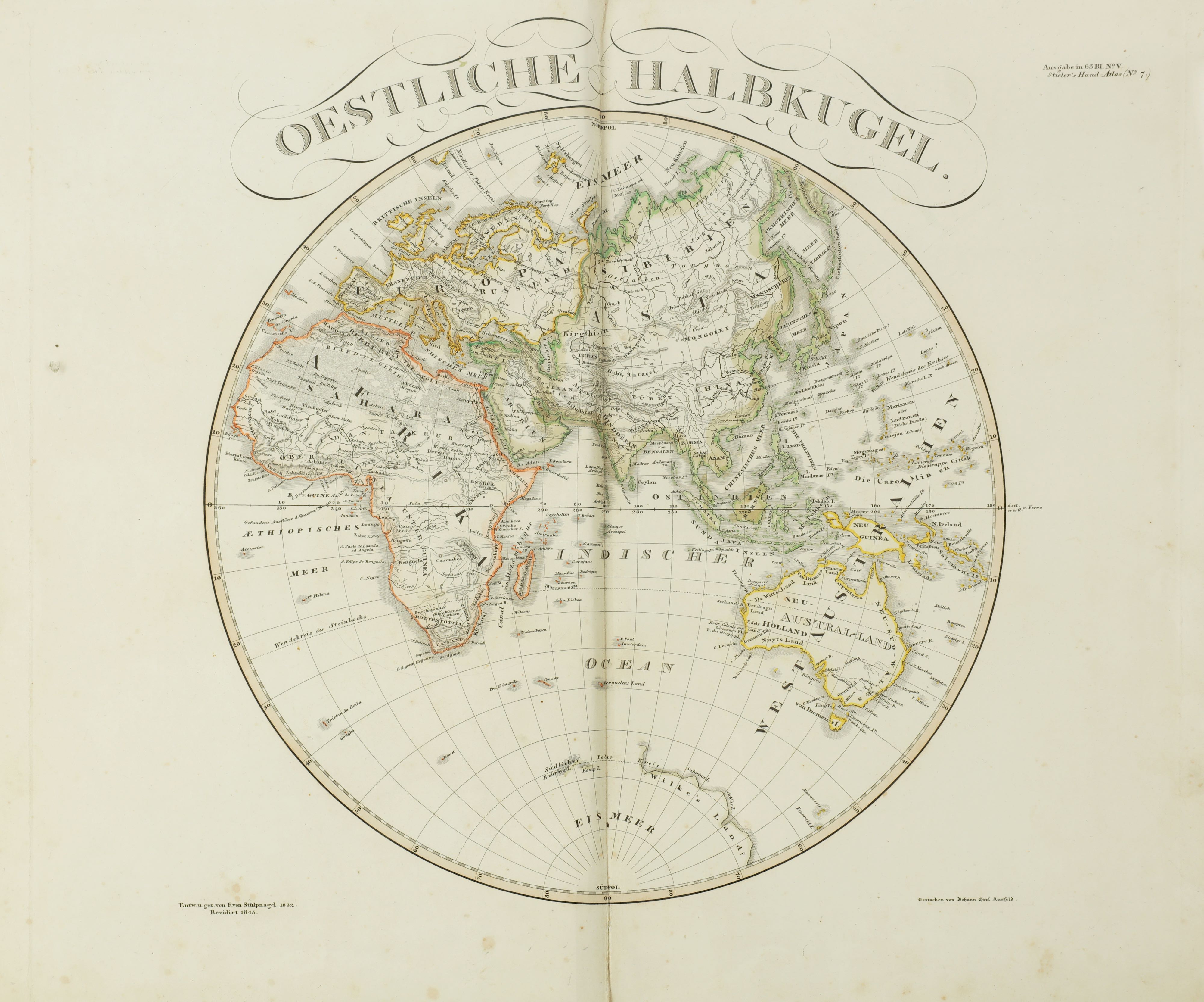 Lot 56 - Stieler (Adolf) Hand Atlas über alle theile