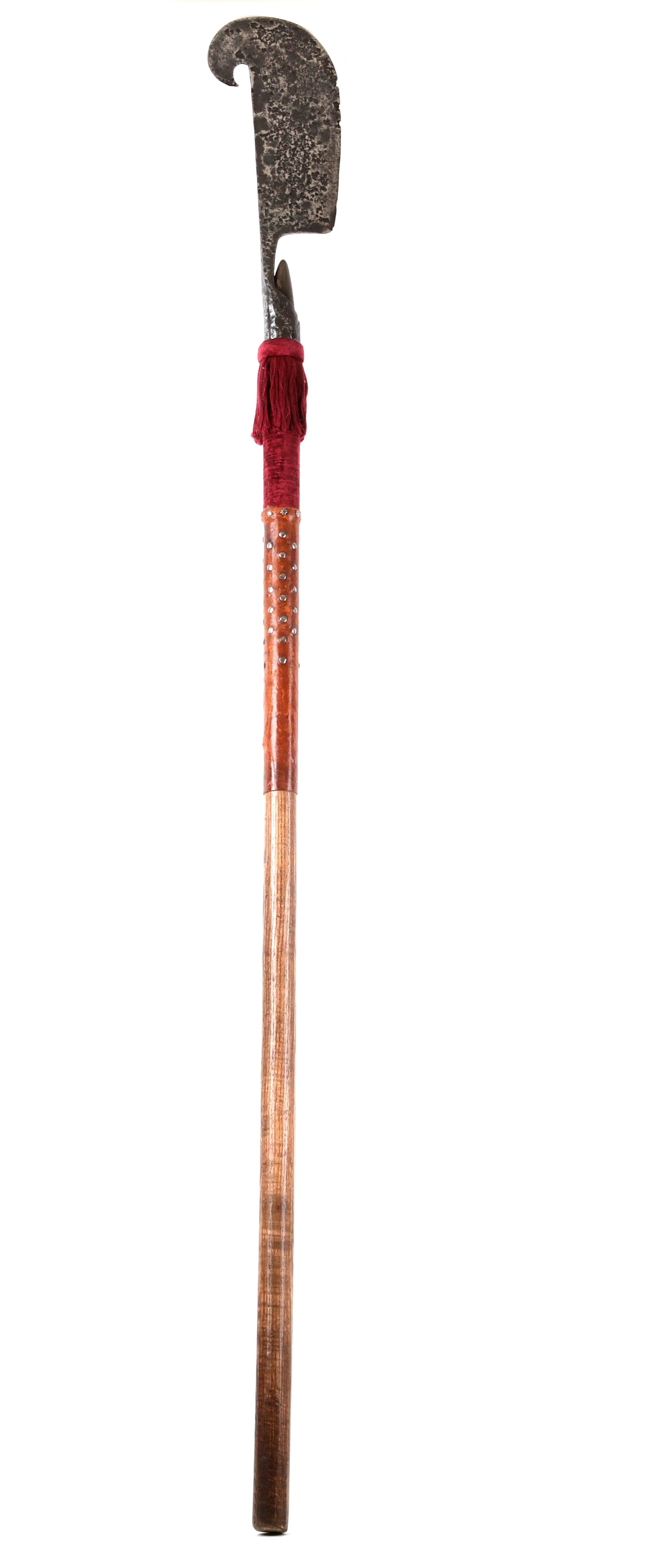 Lot 82 - This is a rare glaive-like polearm, circa